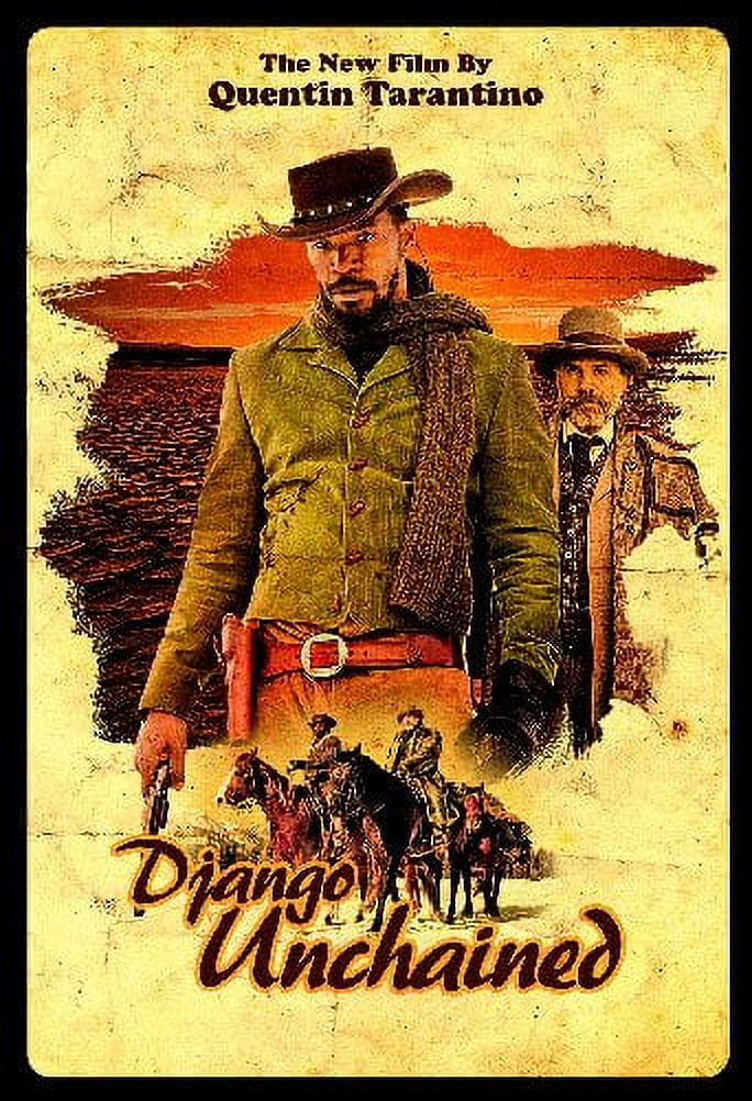 Django Unchained Movie Poster Metal Sign 8Inx 12In Print On Metal 8x12 ...