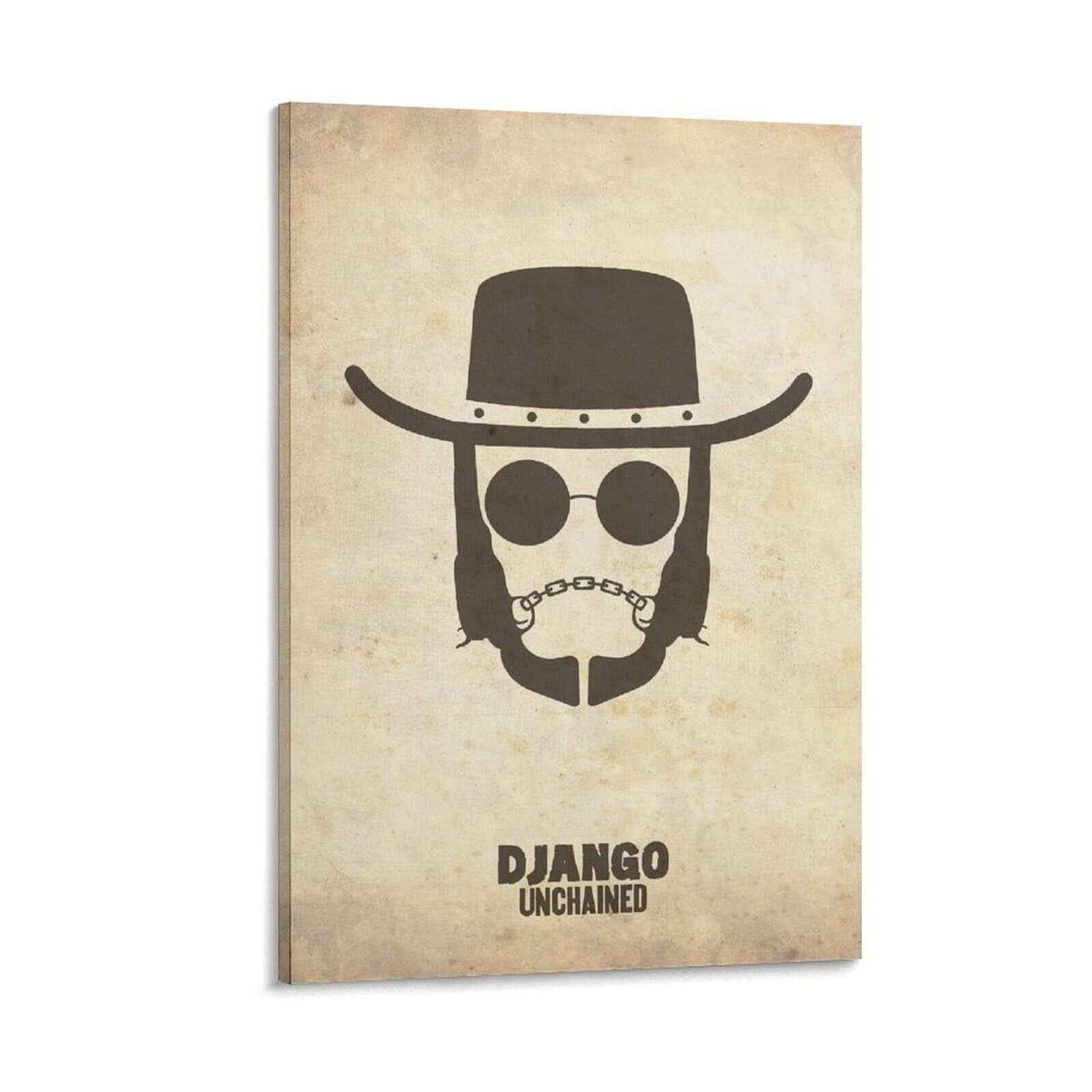 Django Unchained Movie Poster Retro Poster, Cowboy, Cool (13) Canvas ...