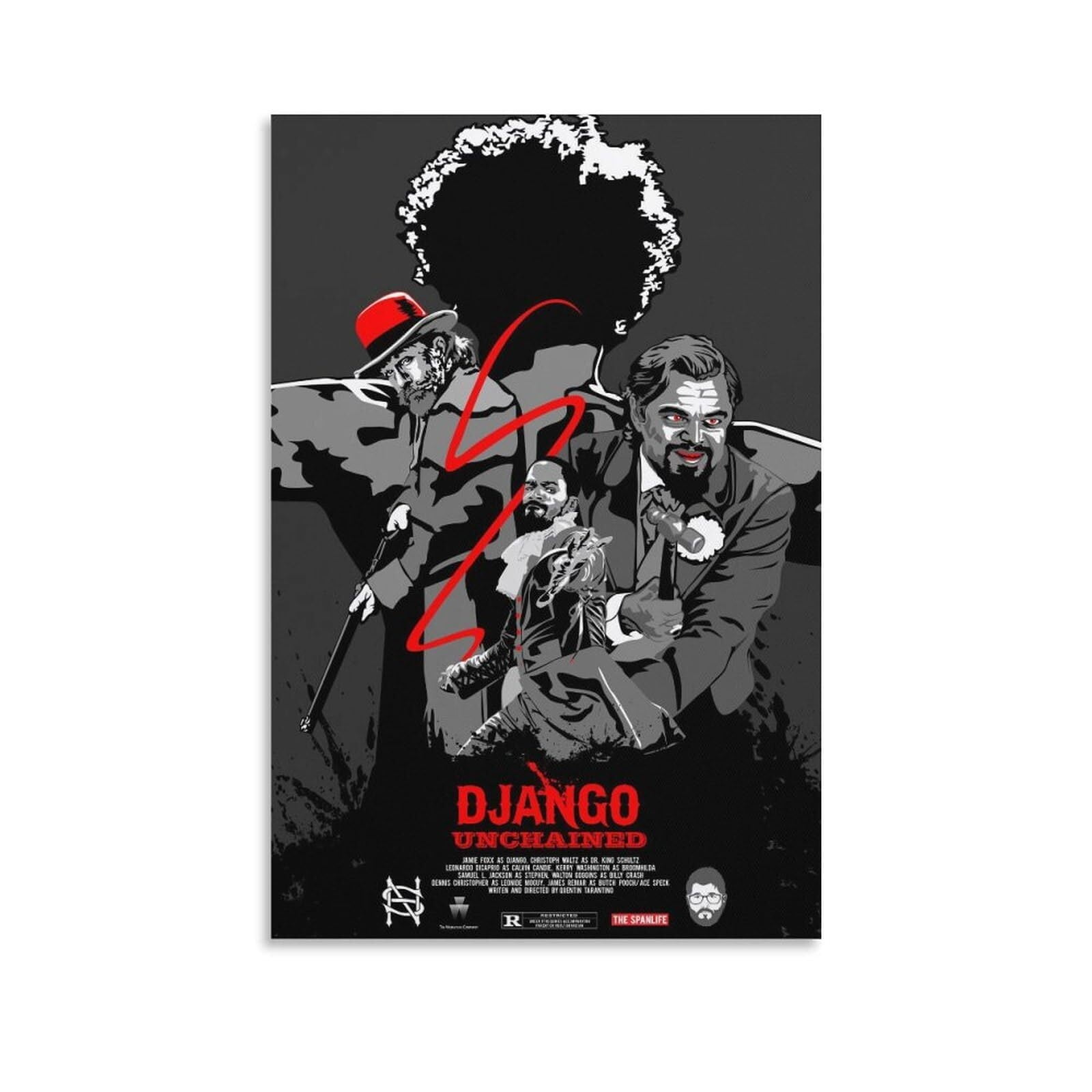 Django Unchained Movie Poster Retro Poster, Cowboy, Cool (16) Picture ...