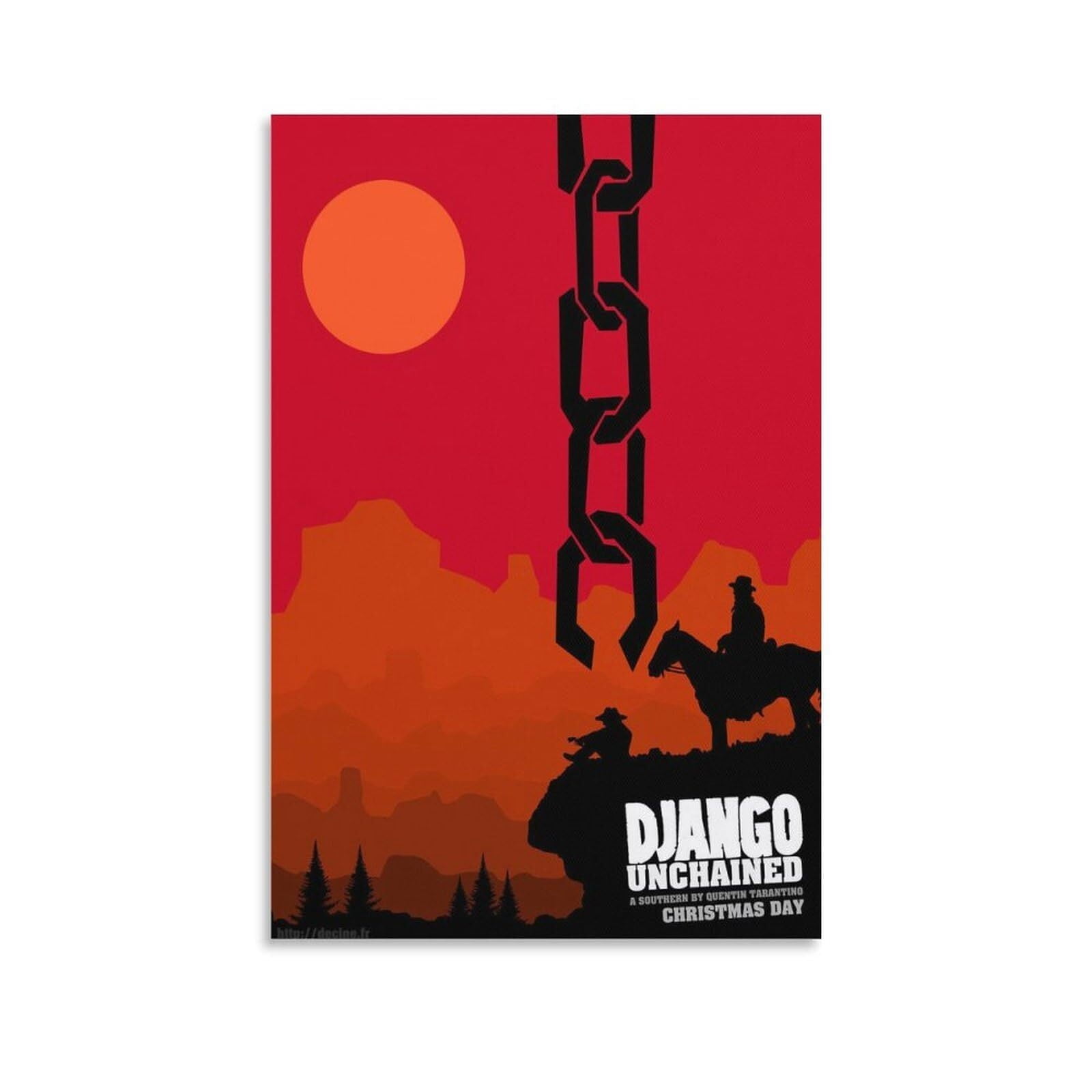 Django Unchained Movie Poster Retro Poster, Cowboy, Cool (19) Canvas ...