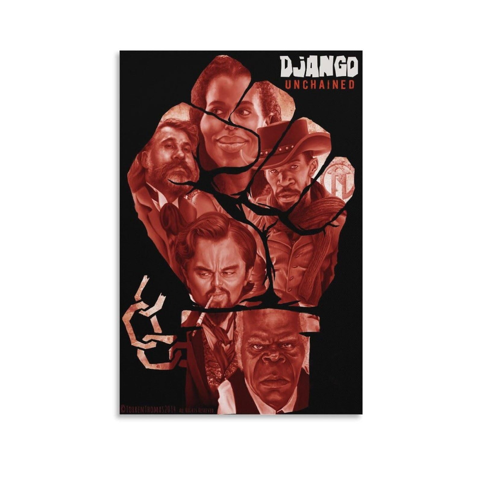 Django Unchained Movie Poster Retro Poster, Cowboy, Cool (27) Print ...