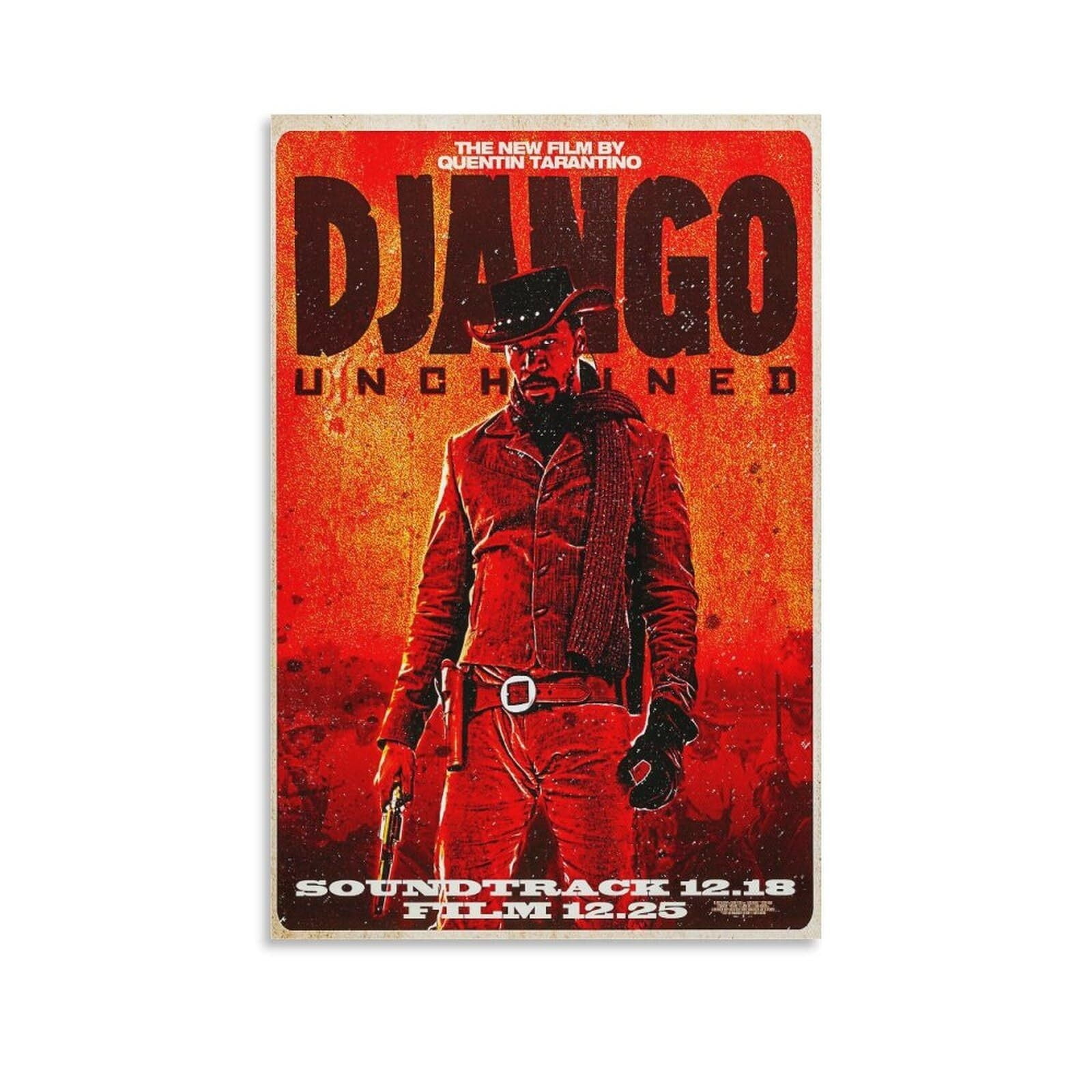 Django Unchained Movie Poster Retro Poster, Cowboy, Cool (28) Canvas ...