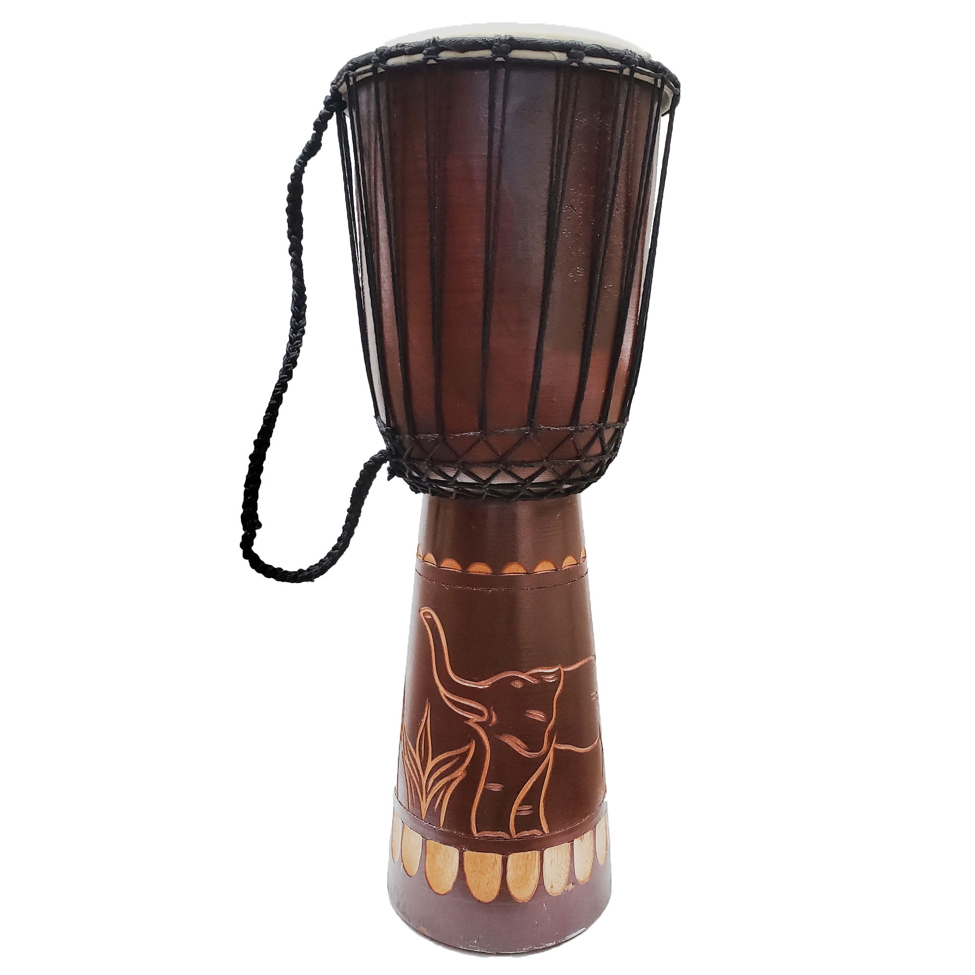 24" Tall Hand Carved Djembe Drum, African Inspired Musical Instrument ...