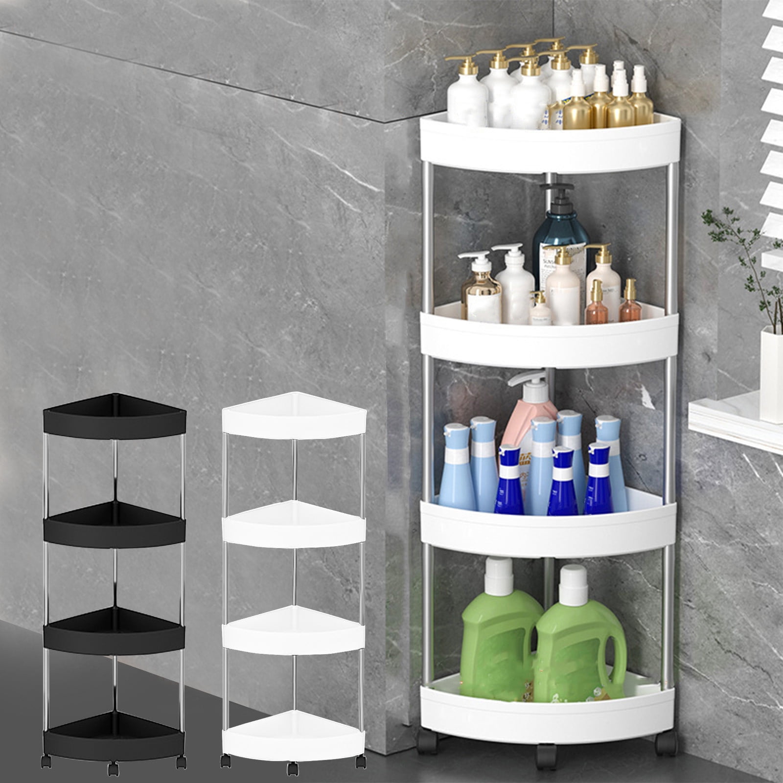 Djibouti 4 Tier Shower Caddy Organizer Shelf Rack Corner Standing ...