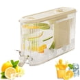 Djiypn 1.02 Gallon Plastic Drink Dispenser with Spigot, Cold Beverage ...
