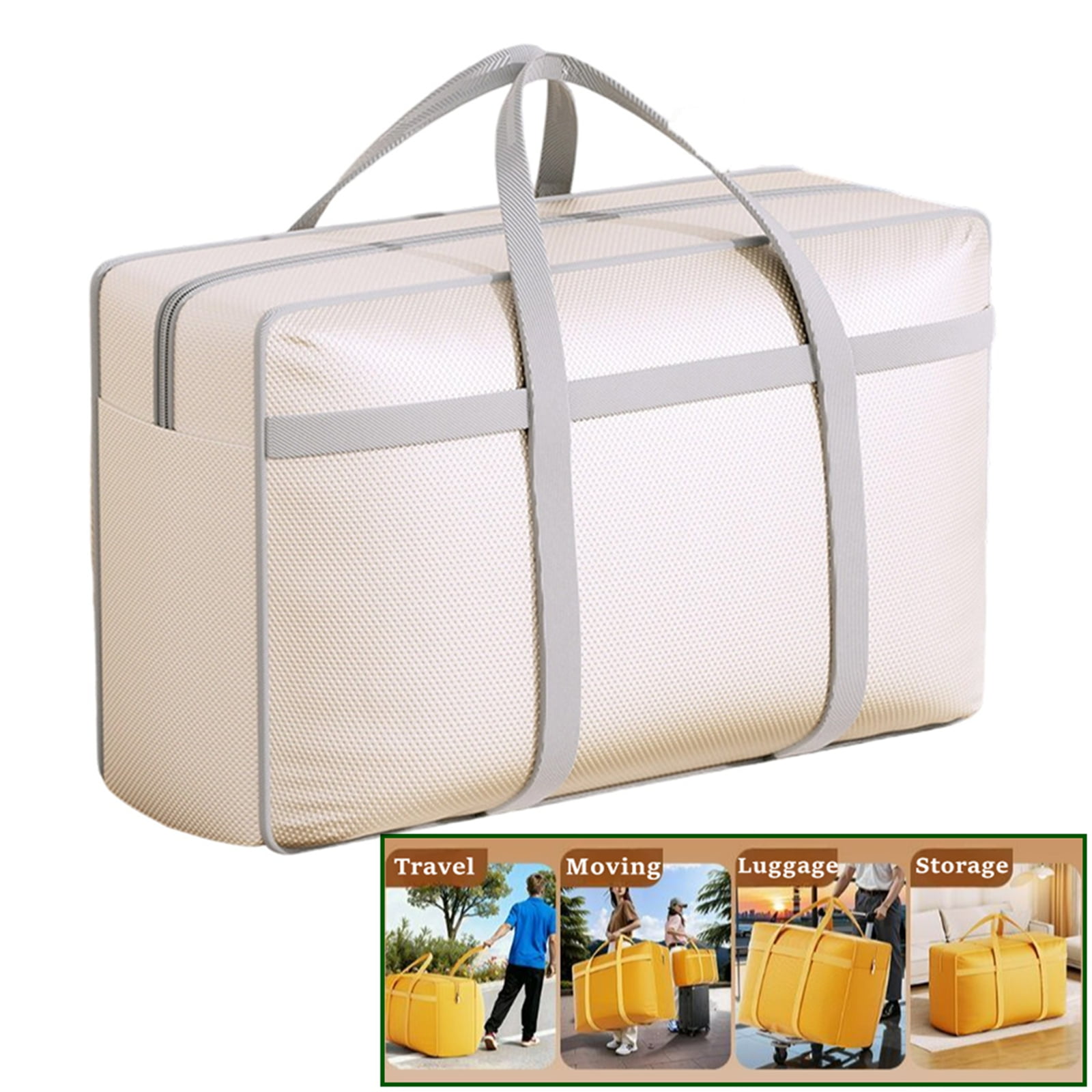 Djiypn 1 Pack Extra Large Moving Bags, Heavy Duty Clothes Storage Totes ...