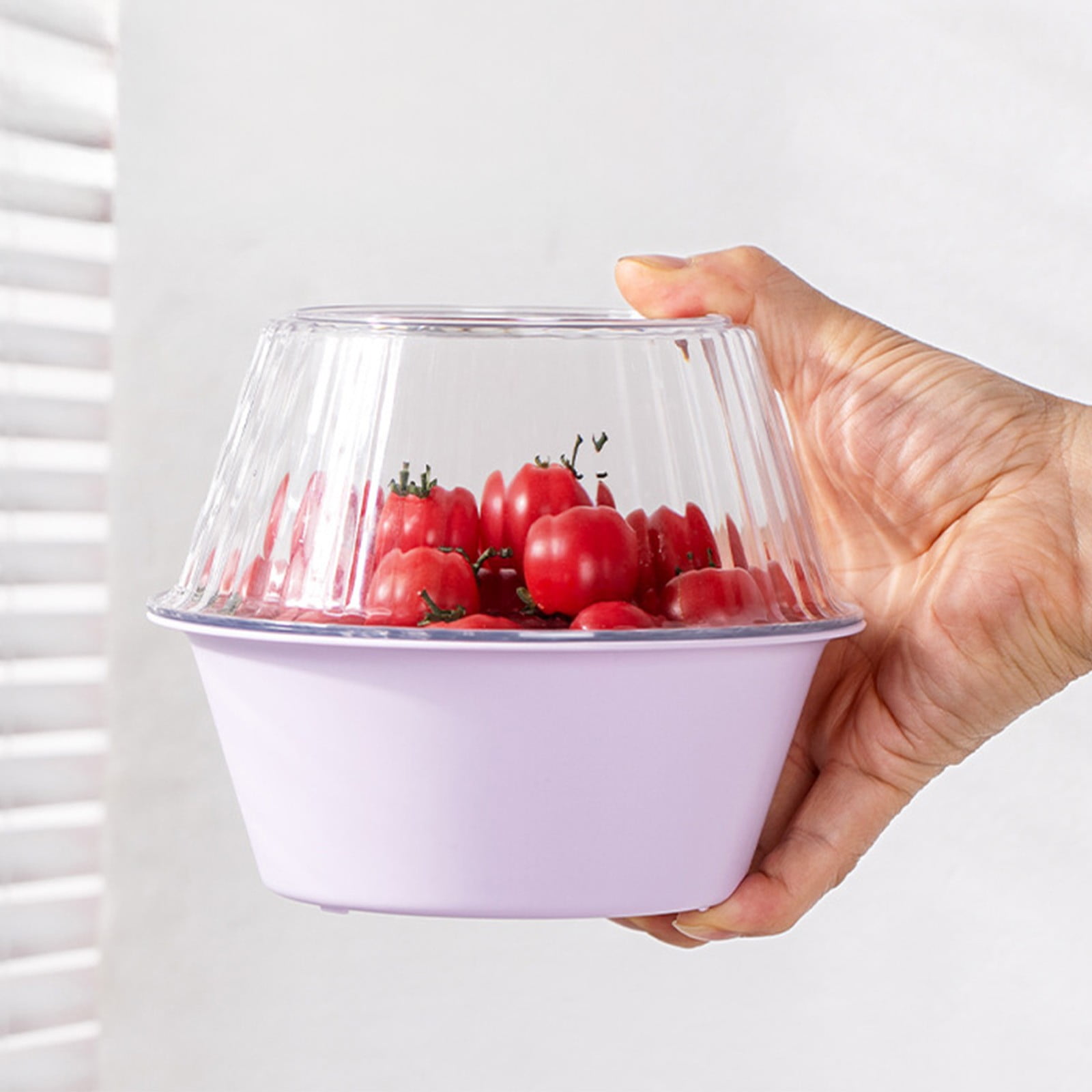 Djiypn 2 in 1 Kitchen Colander Set with Bowl Strainer, Plastic Fruits ...