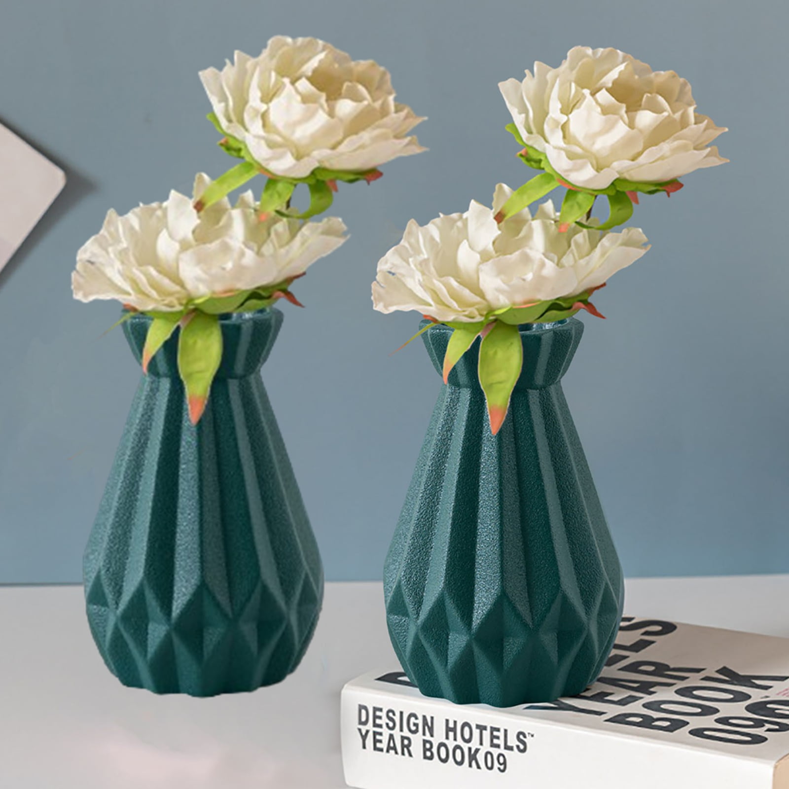 Djiypn 2 Pack Ceramic Vases, Modern Home Decor, 6 inches Dried Flower ...