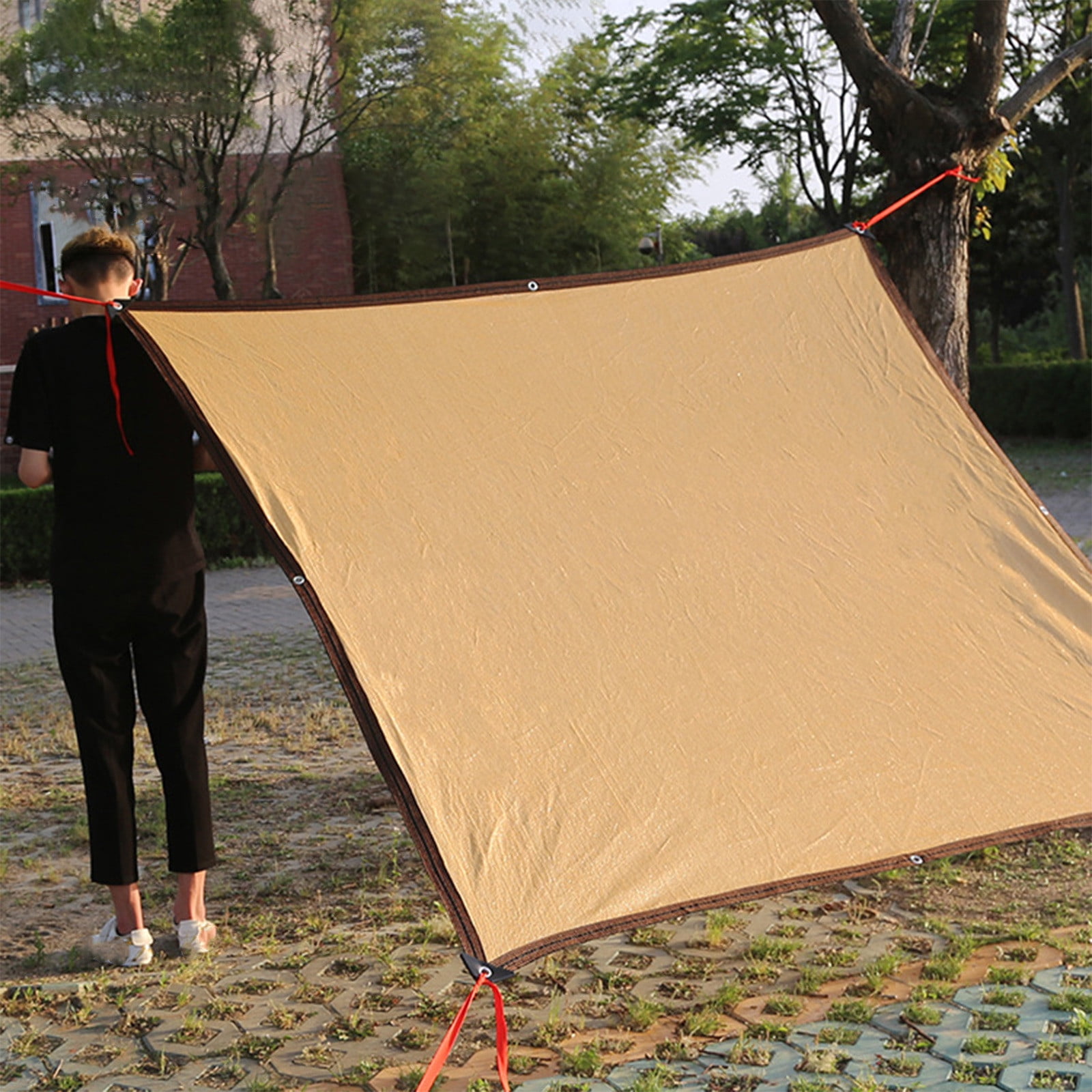 Djiypn 2024 Rectangle 8' x 10' Sun Shade Sail, UV Block Sunshade Canopy ...