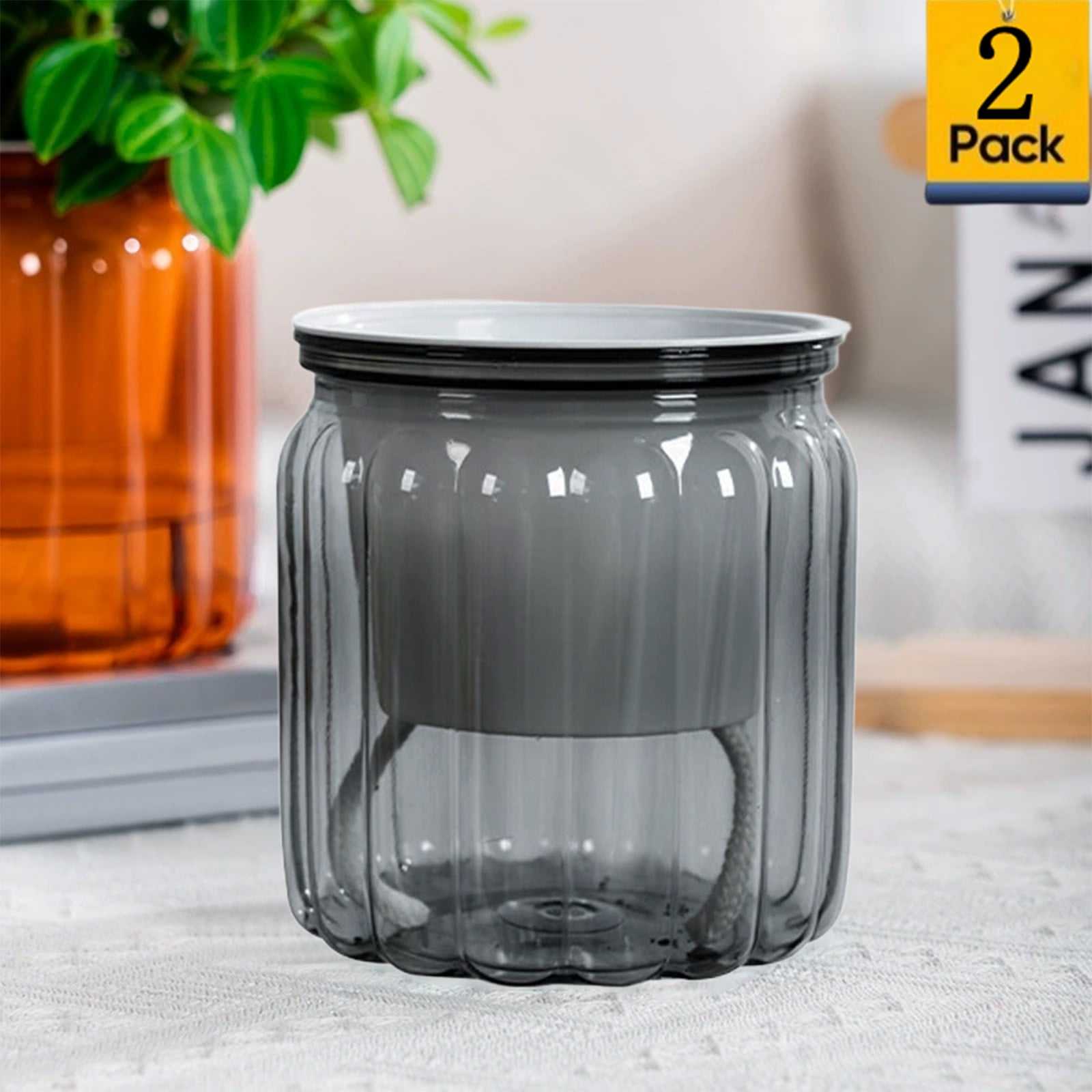 Djiypn 4 inch Plant Pots, 2 Pack Flower Pots Outdoor Indoor, Small ...