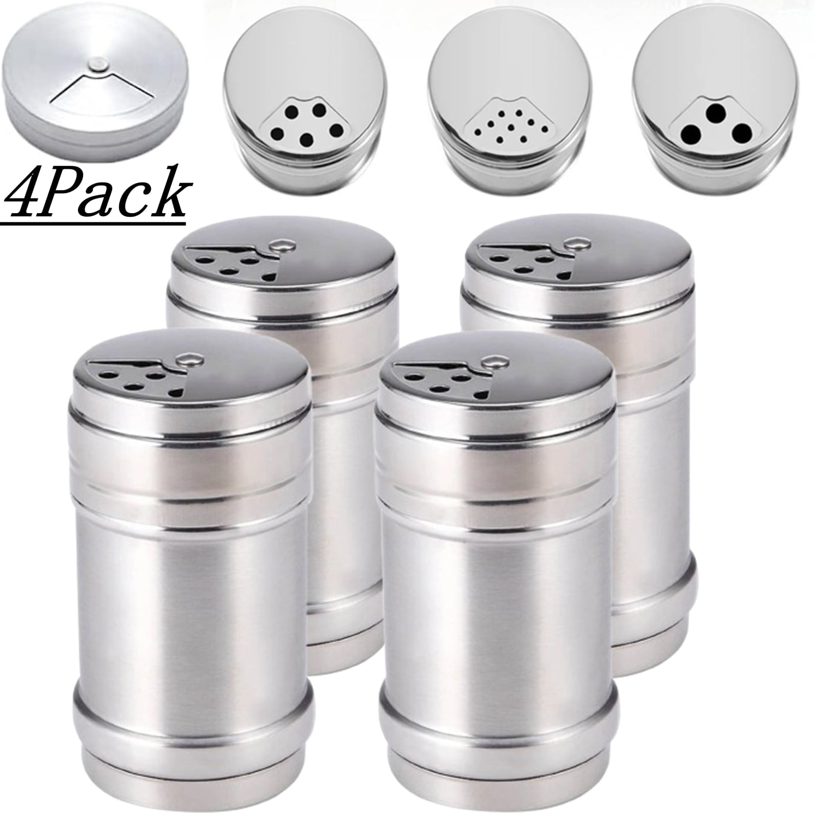 Djiypn 4pcs Salt and Pepper Shakers Set, Salt Shaker and Pepper Shaker ...