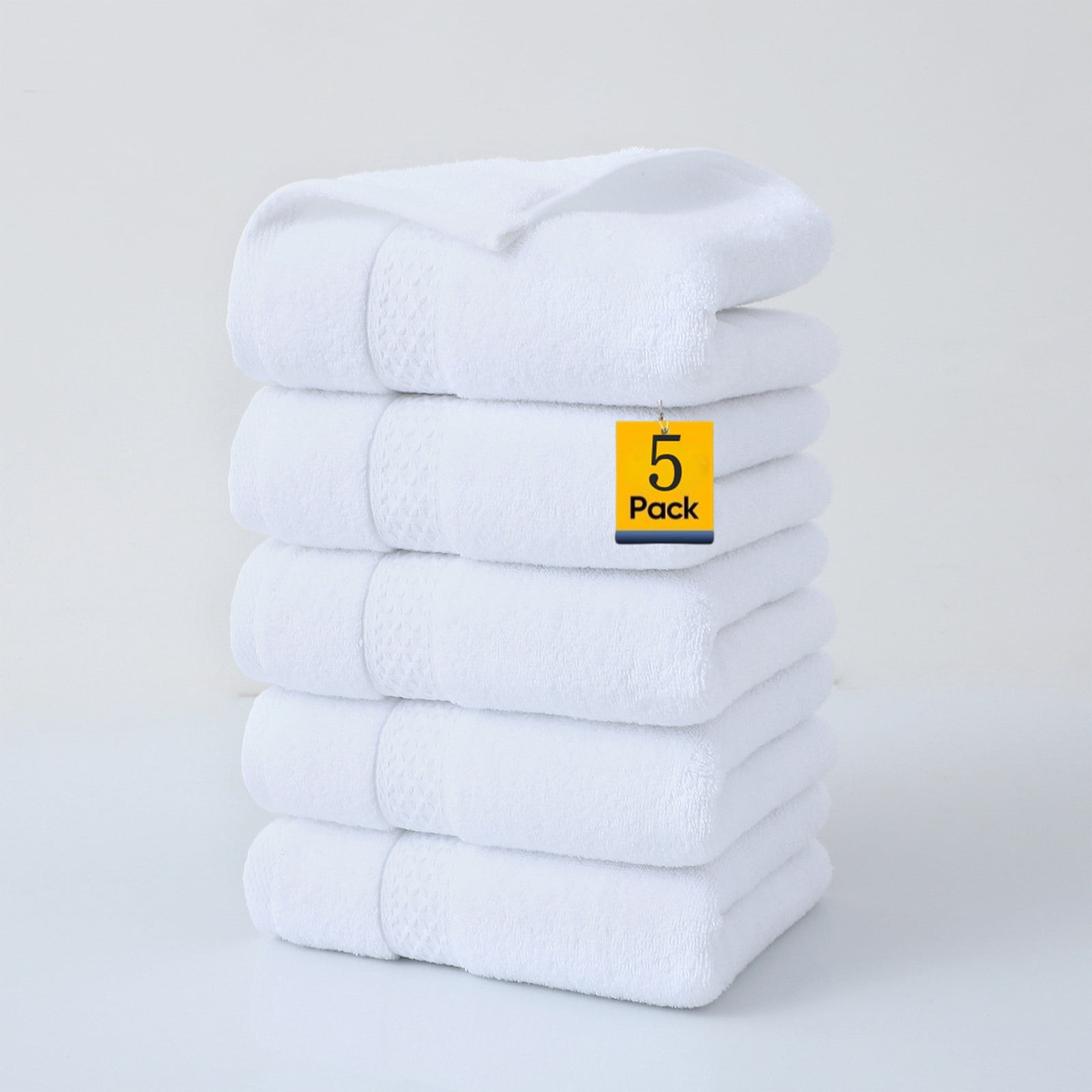 Djiypn 5 Pack Small Bath/Face Towel Set (13 x 30 Inches), Cotton ...