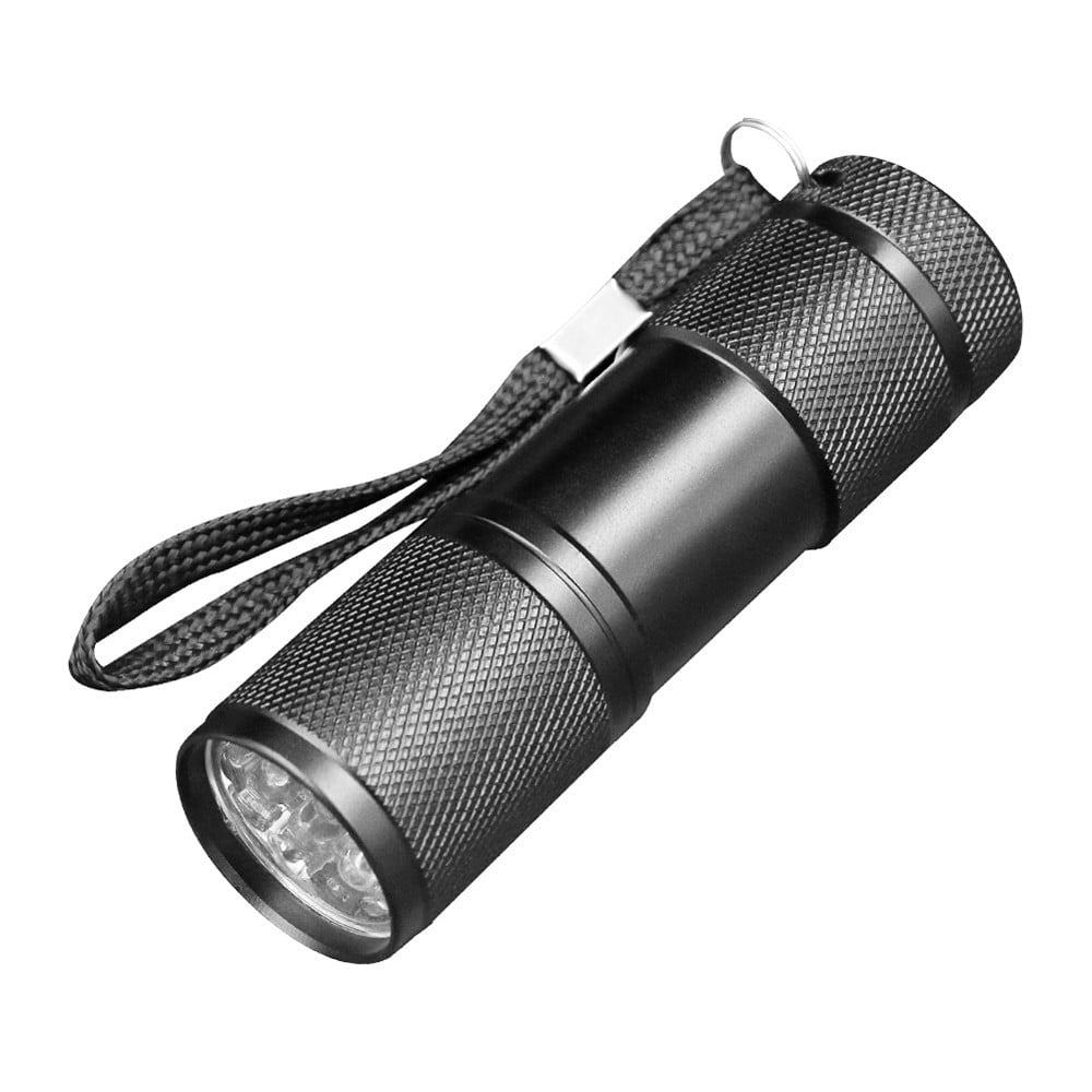 Djiypn 9 LED UV Blacklight Detection Mini Flashlight - Portable Ultra ...