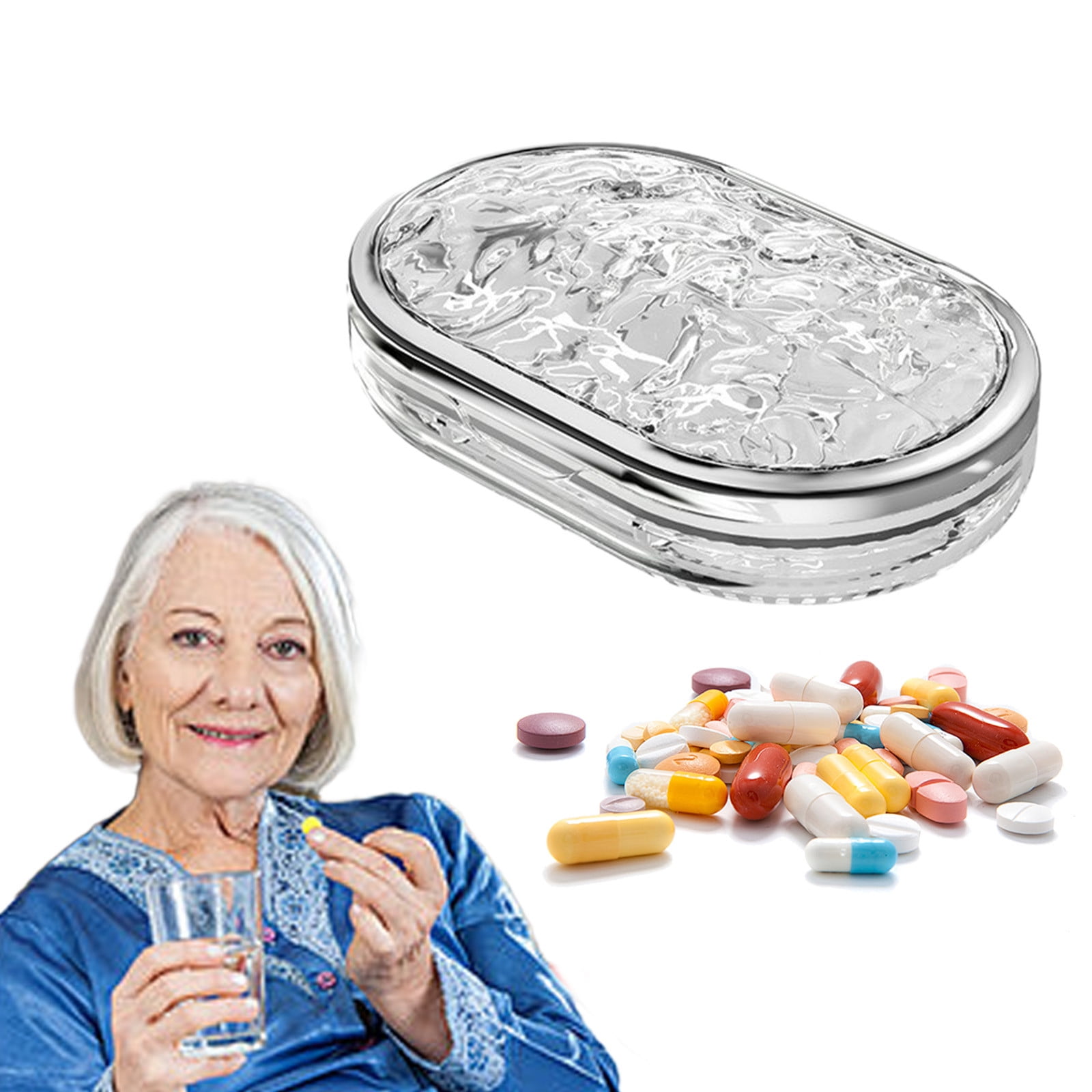 Djiypn Airtight Vitamin Organizer Vitamin Dispenser Home Travel ...