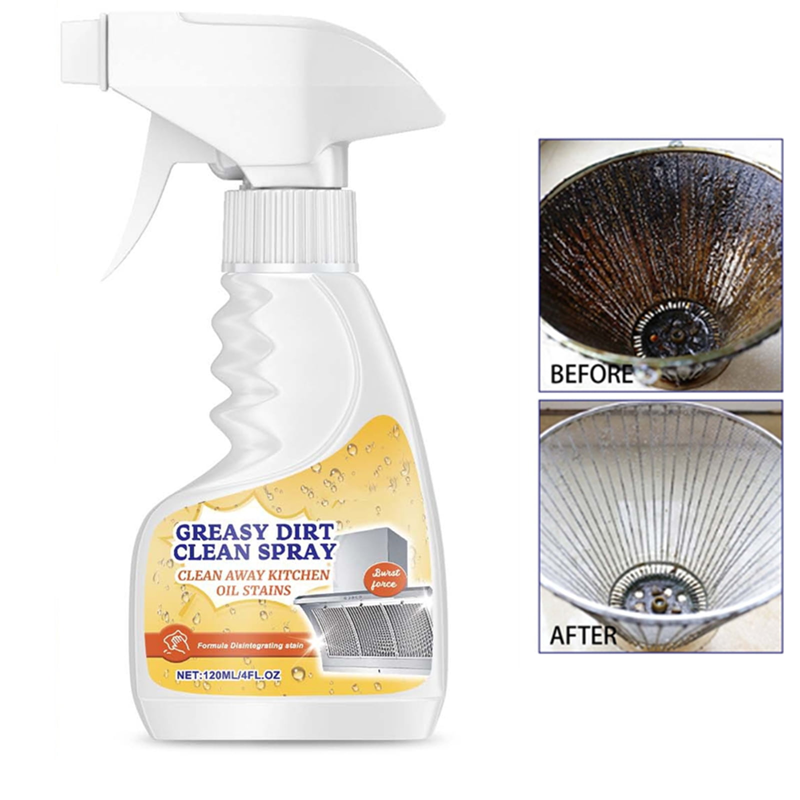 Djiypn All-Purpose Oil Stain Cleaner,Kitchen Oil Remover Spray,1Pack ...