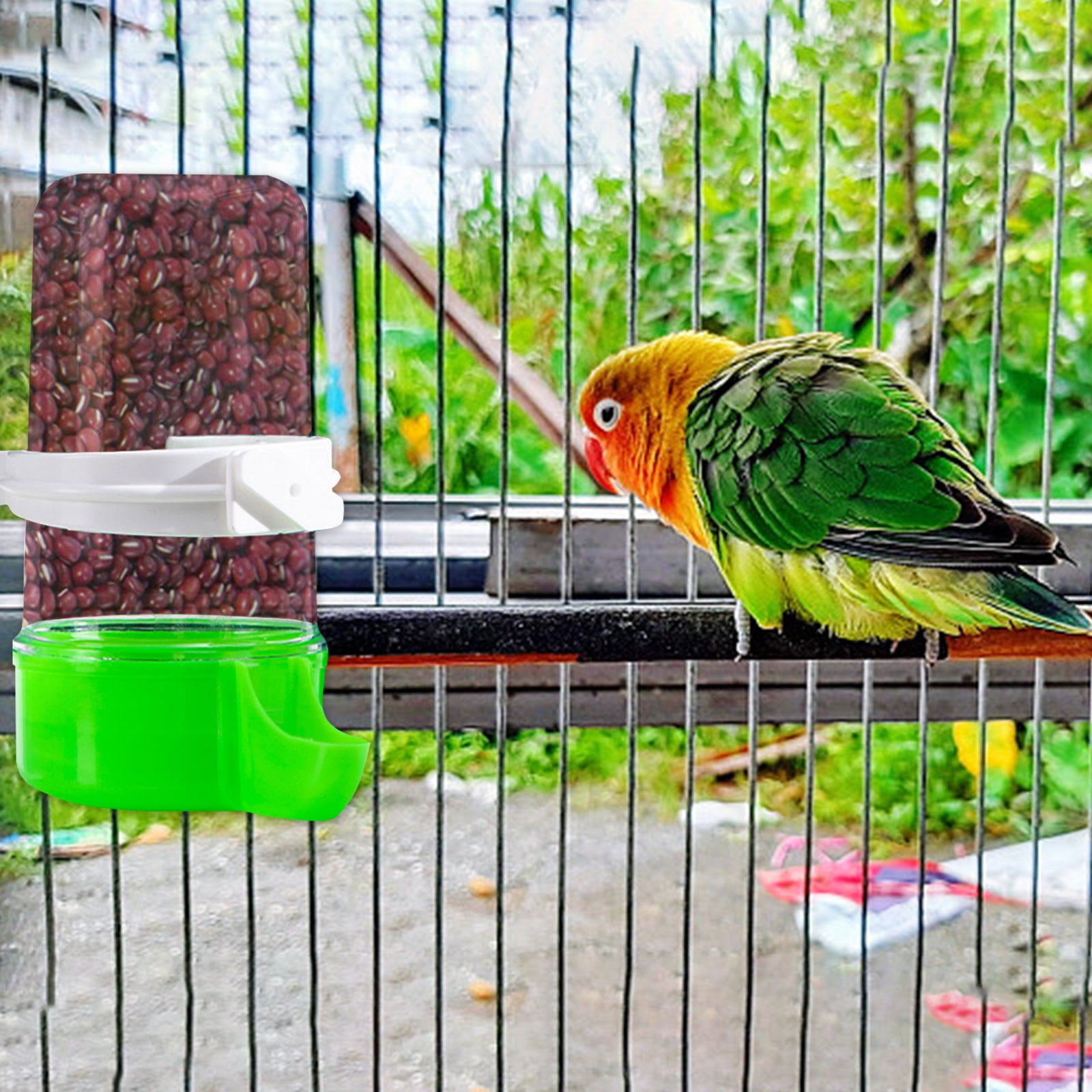 Djiypn Bird Water Feeder Plastic Drinker Feeder Water Clip For Parrots ...