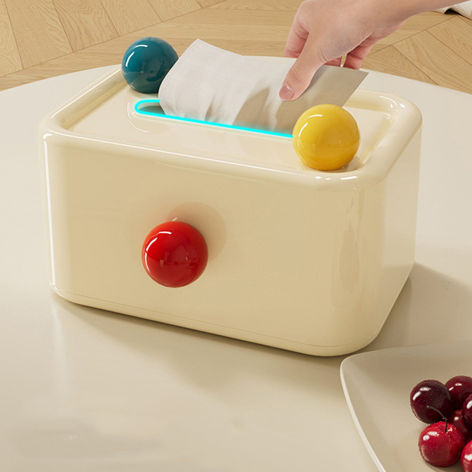 Djiypn Cute Cream Toaster Tissue Box - Stylish Desktop Decoration for ...