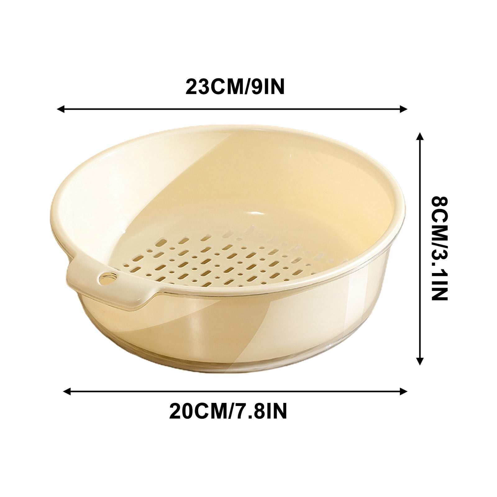 Djiypn Double Layer Vegetable Washing Basin - Portable Kitchen ...