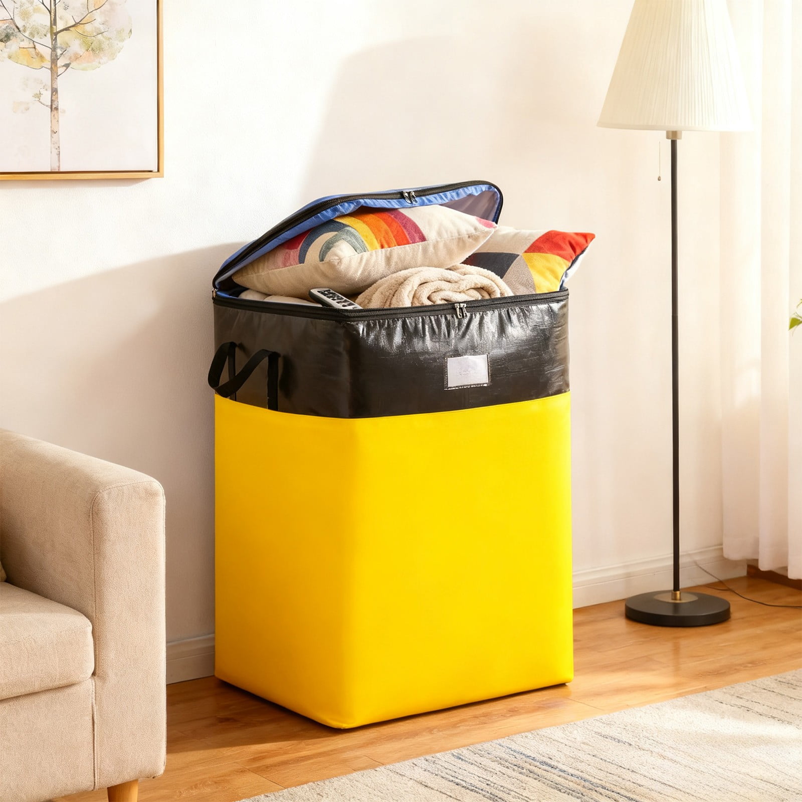 Djiypn Extra Large Moving Bags, 1 Pack Blue Heavy Duty Totes For ...