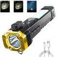 Djiypn Flashlight Rechargeable, Super Bright LED Flashlights with COB ...