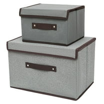 Household Essentials Medium Canvas Storage Box with Lid - Walmart.com