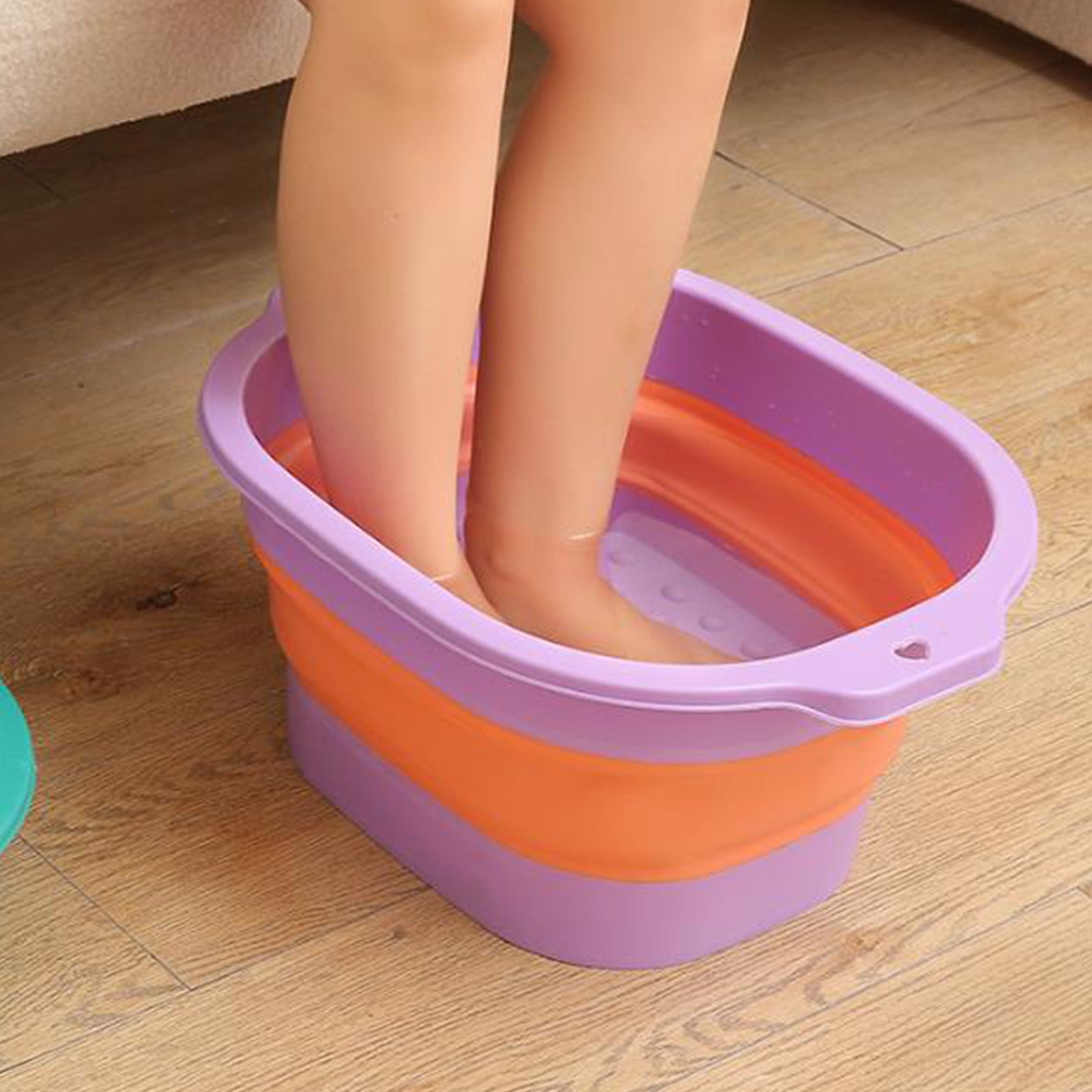 Djiypn Foot Bath Basin, Foldable & Portable Foot Soak Tub with Massage ...