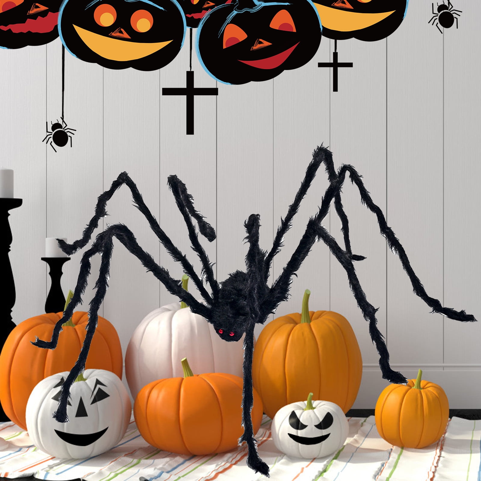 Djiypn Halloween Decoration Props Funny Plush Spider Haunted House Bar ...