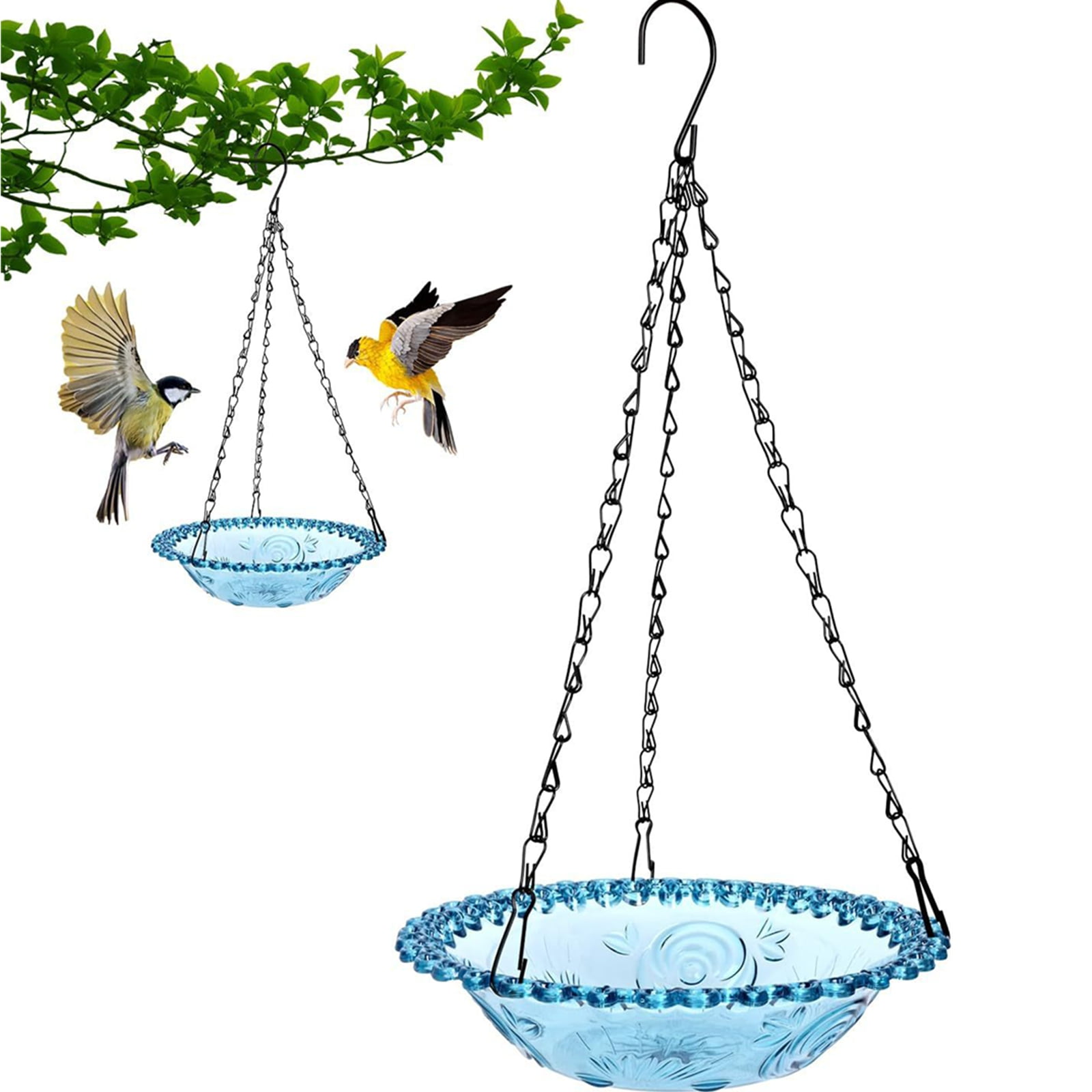 Fmxomd Hanging Bird Baths, Hanging Bird Feeders for Outdoors, Bird ...