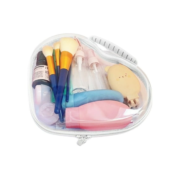 Djiypn Heart Handle Storage Box, 1 Pack Small Plastic Box Mini Clear ...