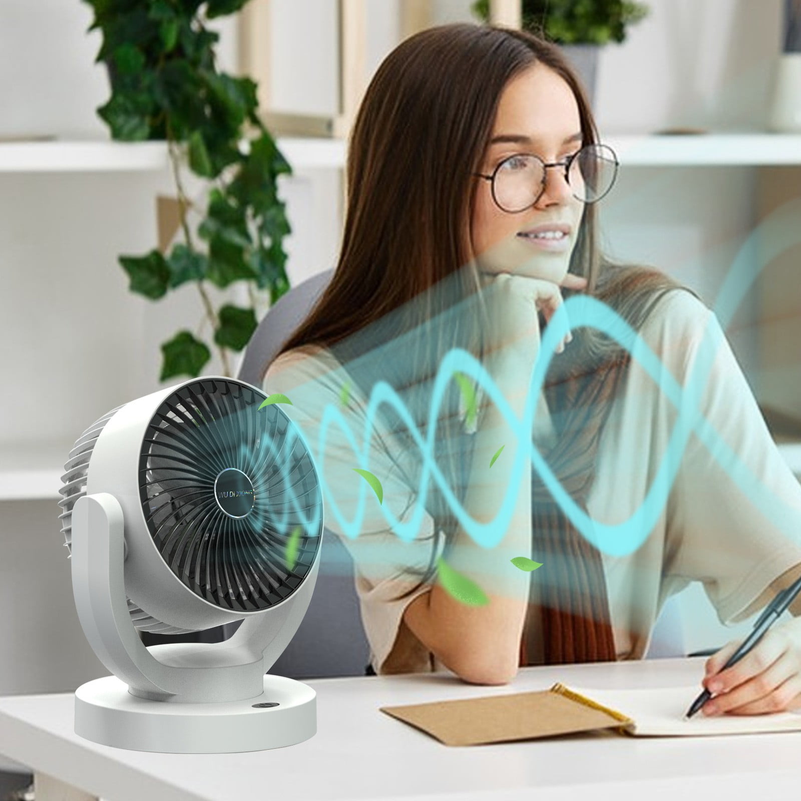 Djiypn New Desktop Turbine Convection Circulation Fan Strong Wind Home ...