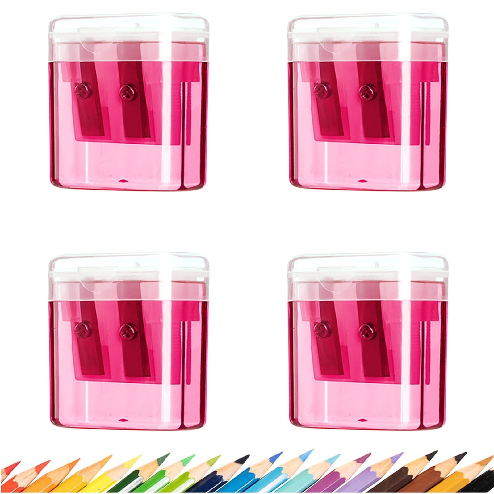 Djiypn Pencil Sharpener, Manual Pencil Sharpeners, 4PCS Dual Holes ...