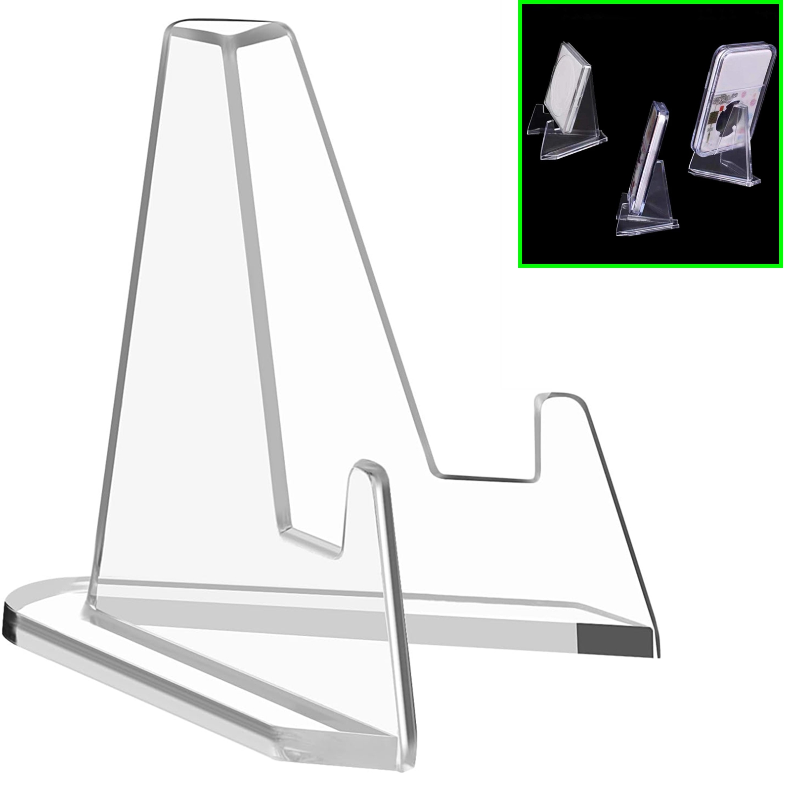 Djiypn Photo Display Stand Acrylic Easel Stand Acrylic Bookshelf ...