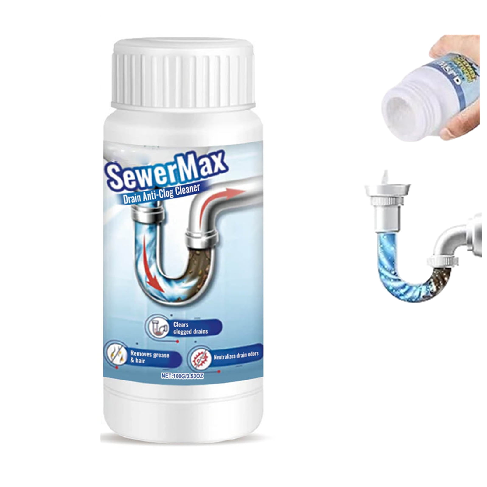 Djiypn Pipe Dredge, Sink and Drain Cleaner, Powerful Sink and Drain ...