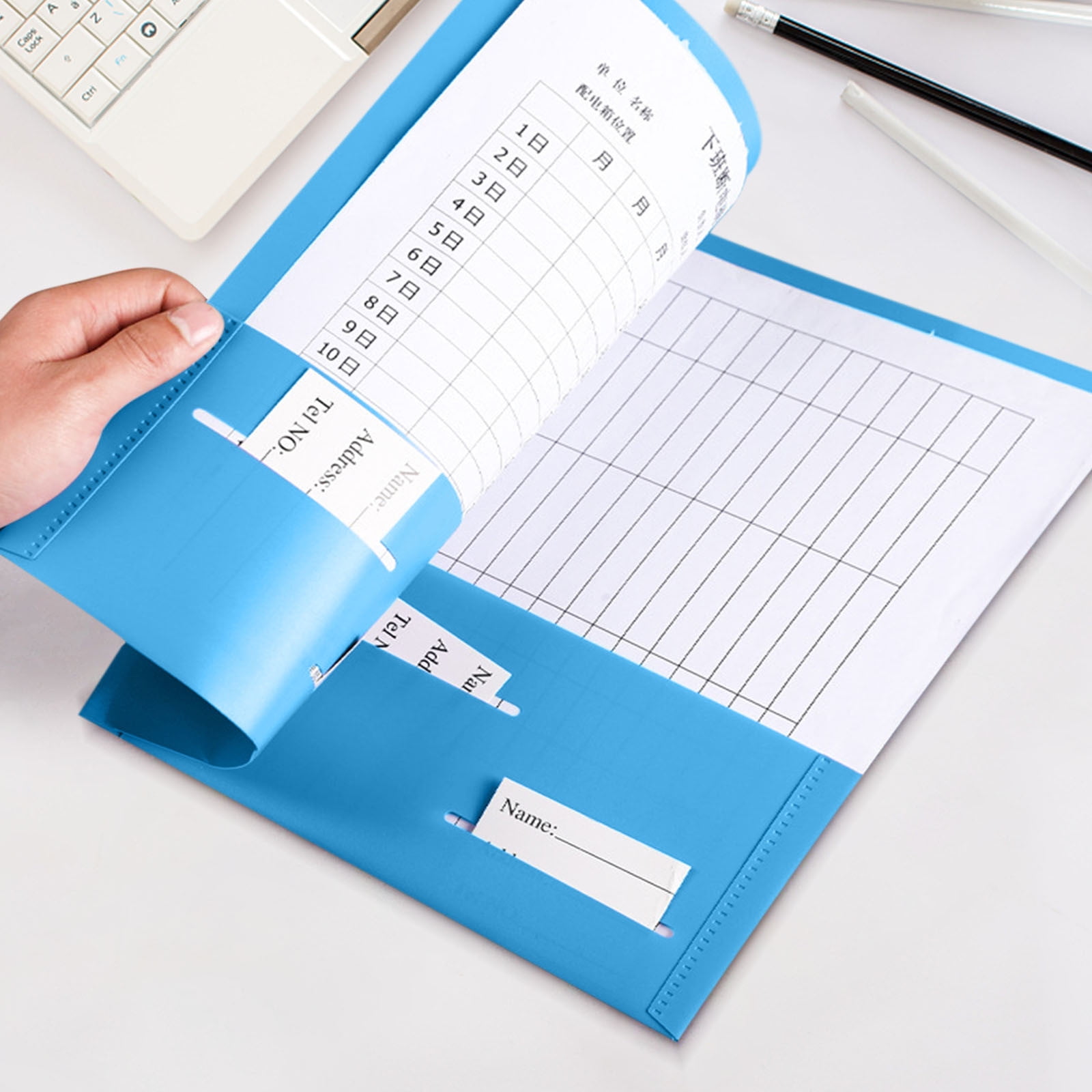Djiypn Plastic Folders With Pockets Heavy Duty Pocket Folders Letter ...