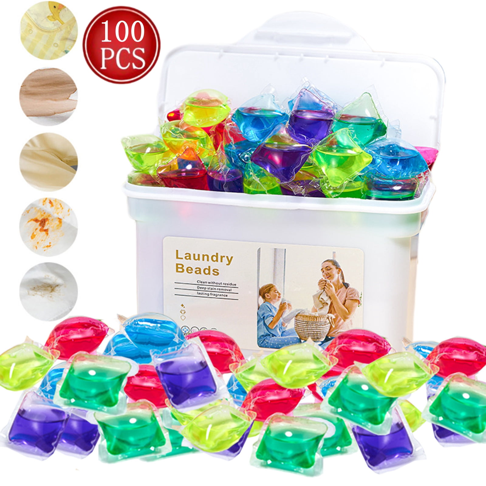 Djiypn Powerful Laundry Gel Pods - Advanced Stain Removing & Color Lock ...
