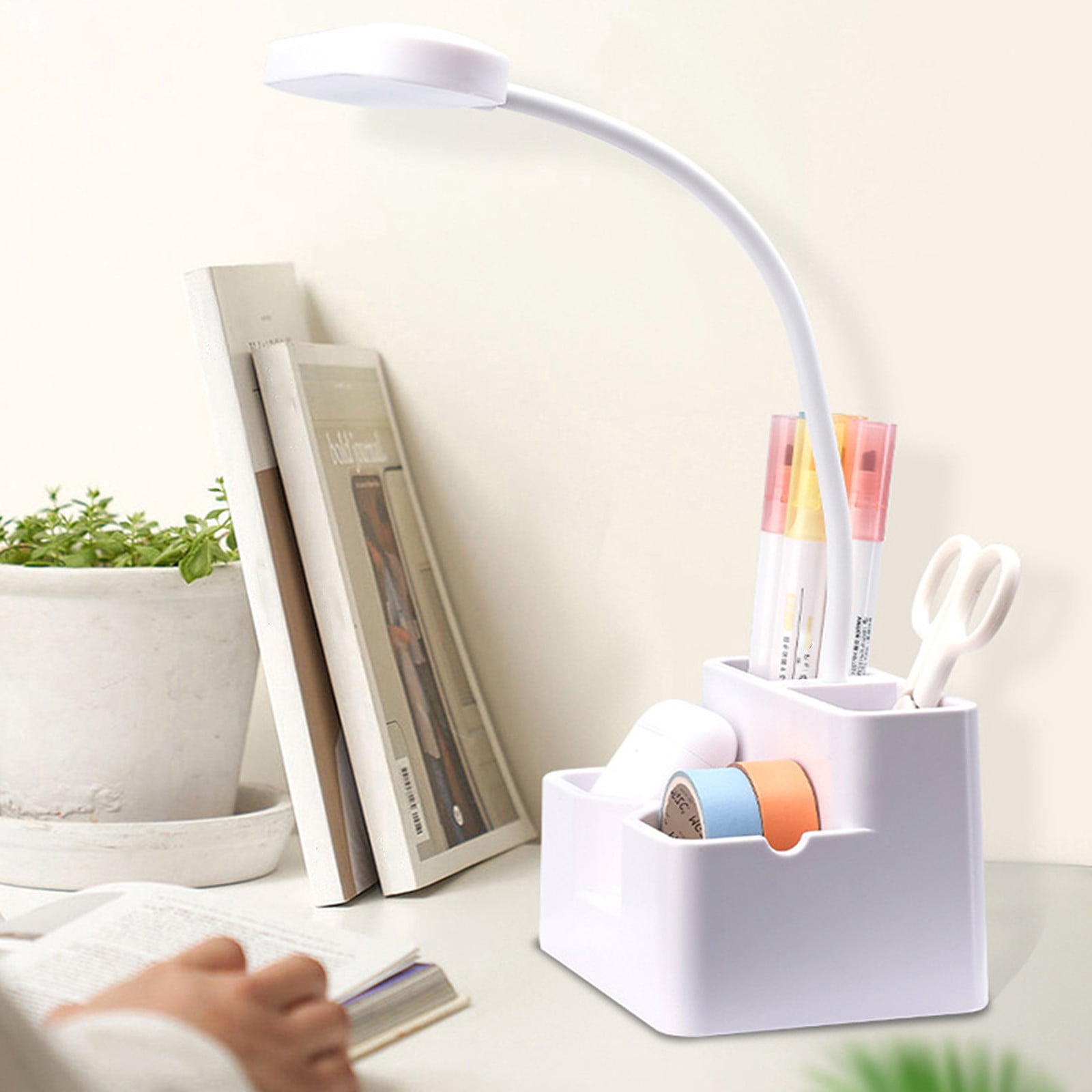 Djiypn Rechargeable Eye Protection Desk Lamp with Adjustable Brightness ...