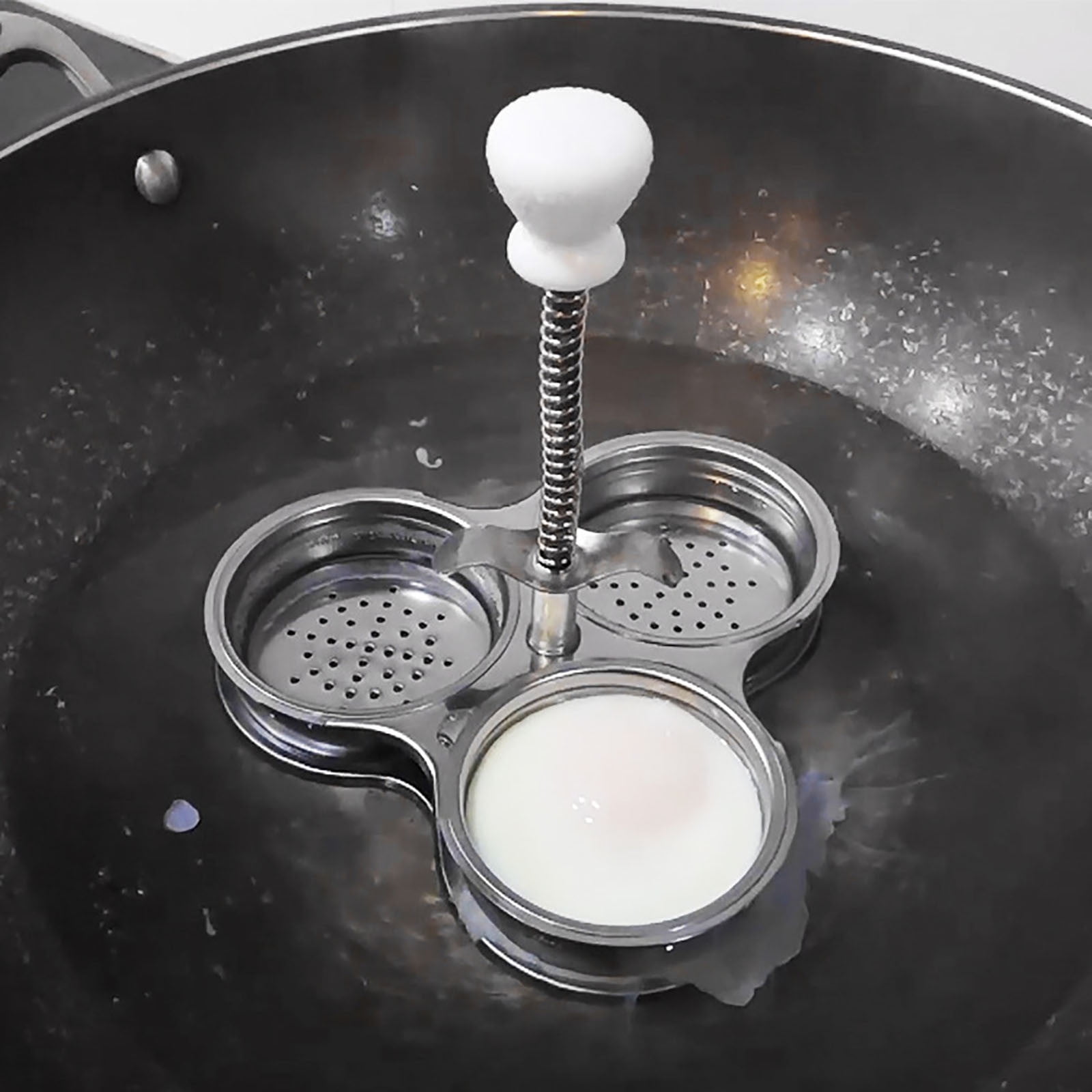 Djiypn Stainless Steel 3 Compartment Breakfast Boiler - Efficient Egg ...