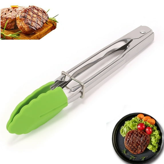 Djiypn Stainless Steel Kitchen Tongs, 1Pack - 7" Stainless Steel ...