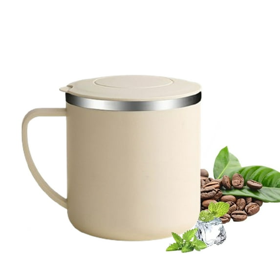 Djiypn Travel Coffee Mug with Lid, Insulated Tumbler with Handle, 11 ...