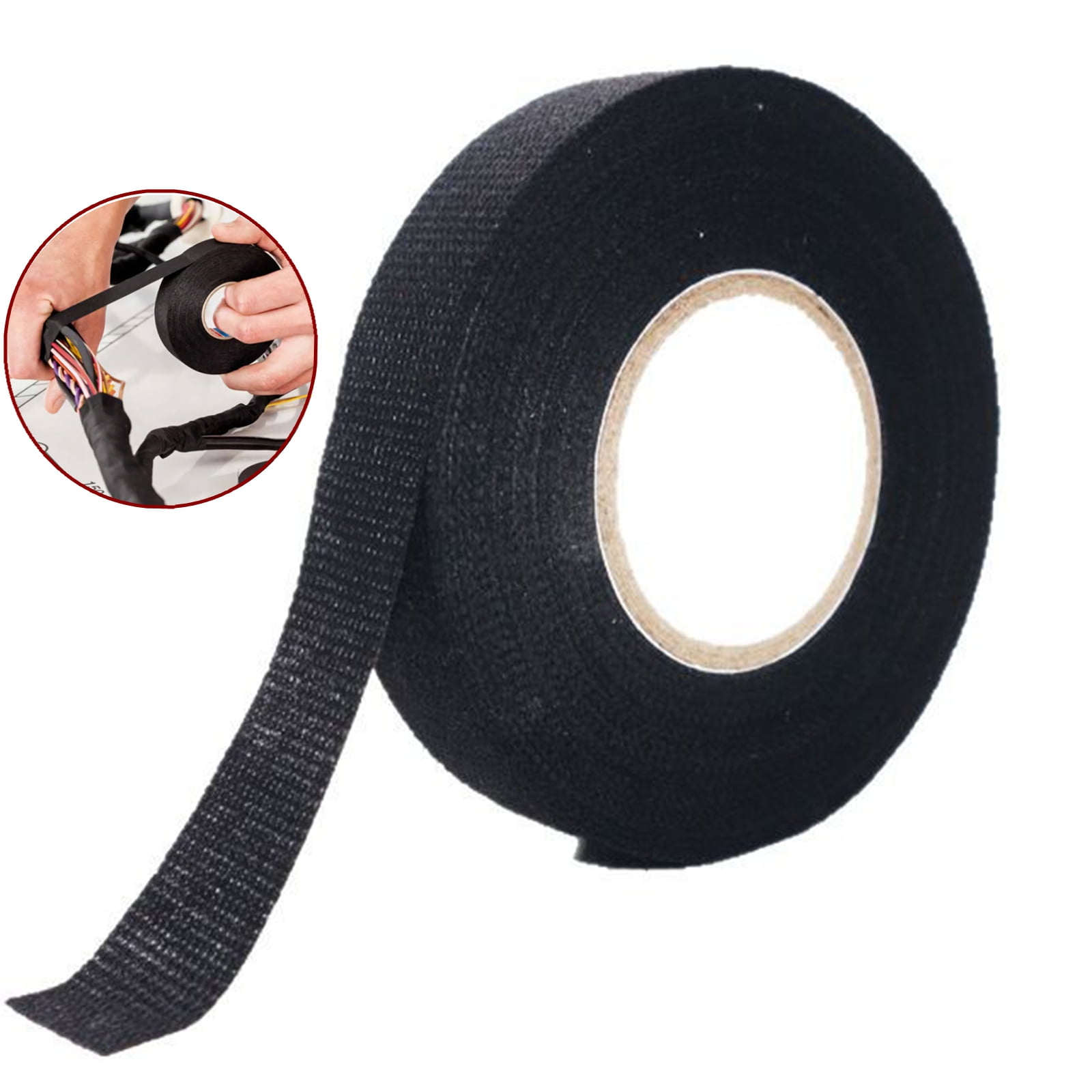 Djiypn Wiring Harness Tape Black High Temp Wire Cable Loom Self ...