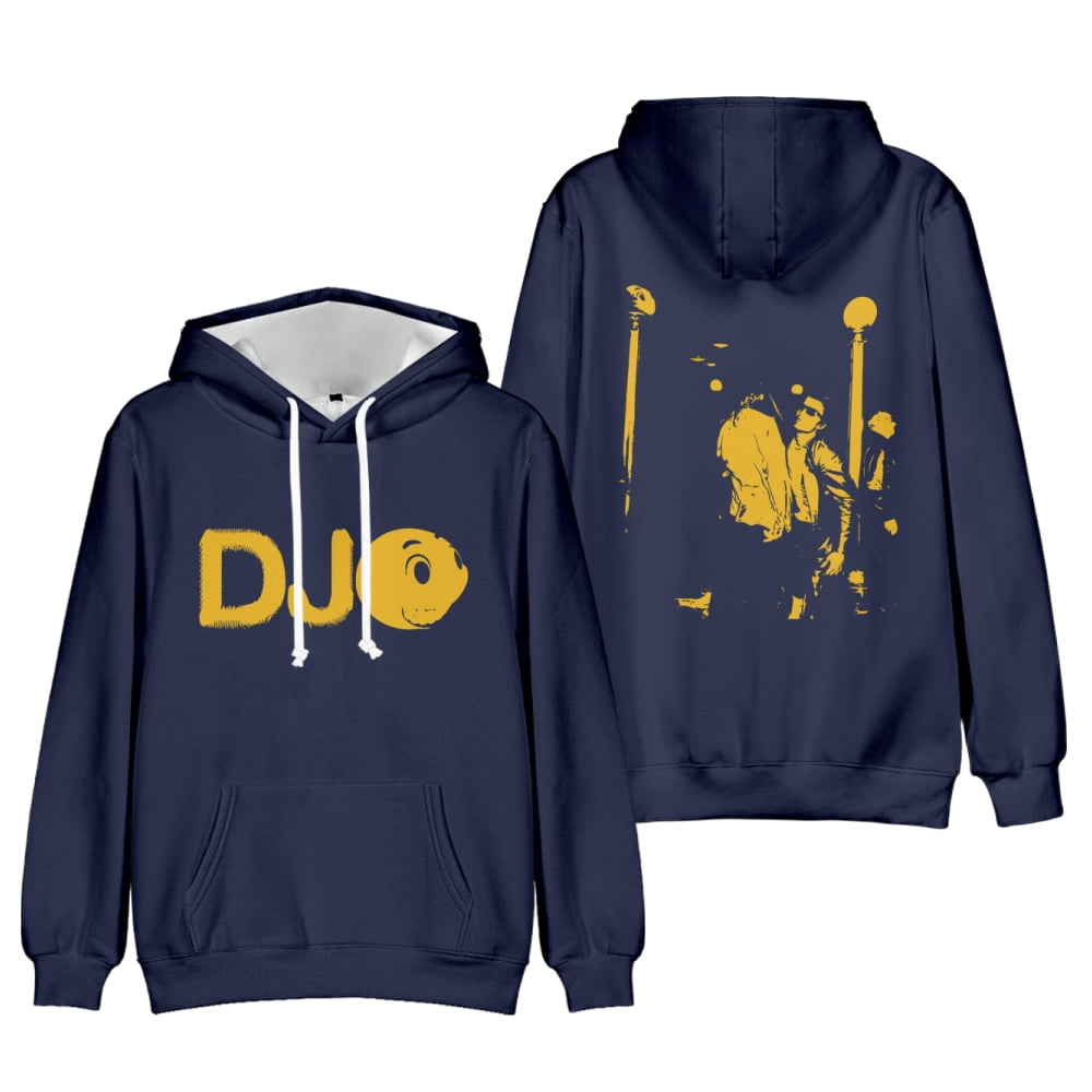 Djo Merch Smiley Face Logo Graphic Printed Hoodie Long Sleeve Fan Merch ...