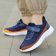 Djtdsds Boys Breathable Knit Athletic Sneakers Hook and Loop Running ...