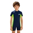 Djtdsds Boys One Piece Short Sleeve Swimsuit Shark Print Rash Guard ...