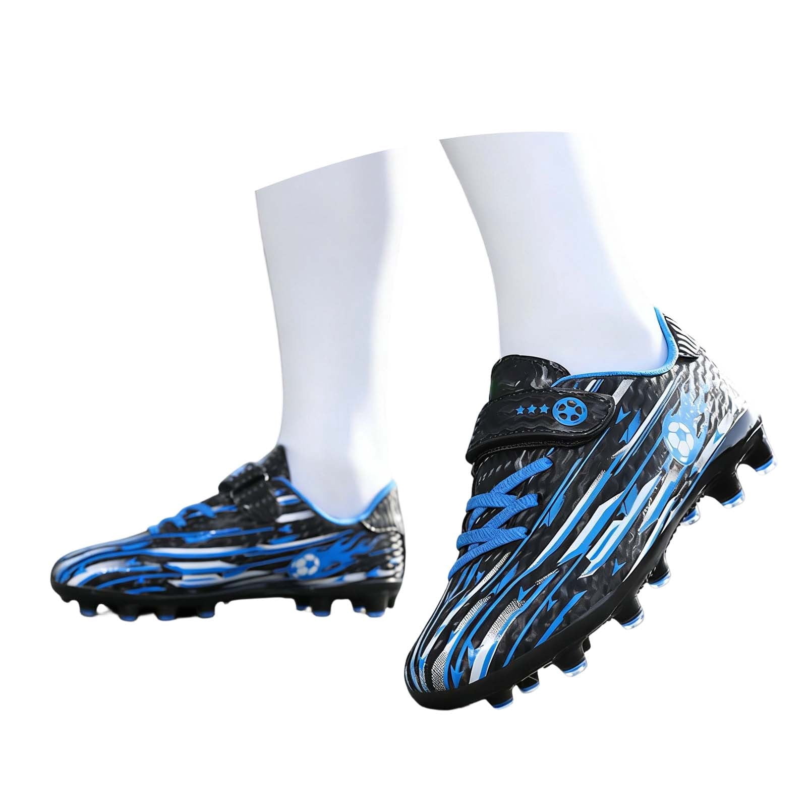 Djtdsds Kids Soccer Cleats Adjustable Strap Firm Ground Football Shoes ...