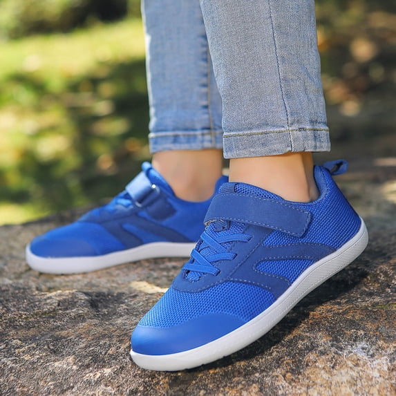 Djtdsds Kids Solid Color Breathable Mesh Barefoot Sneakers Hook and ...