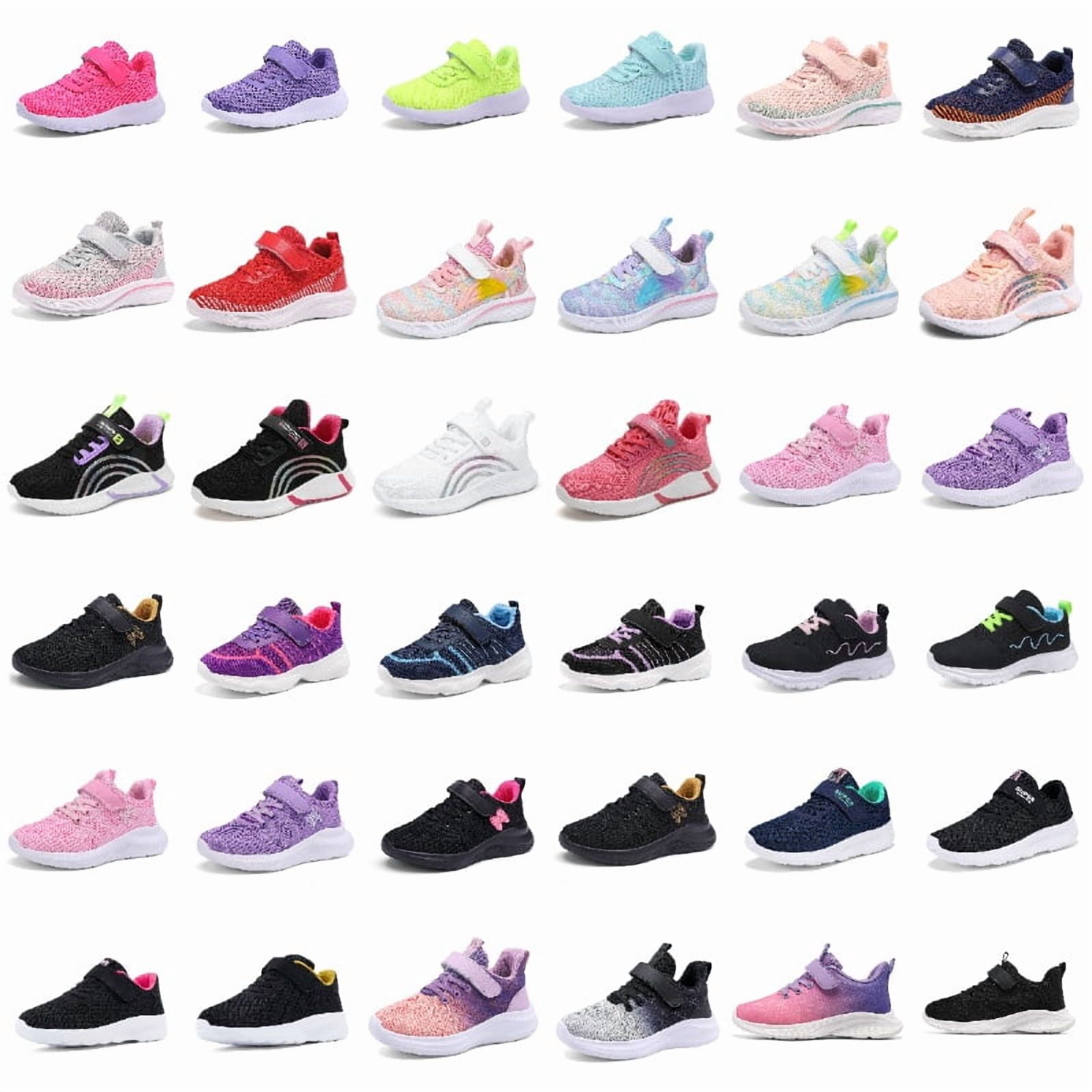 Djtdsds Toddler Boys Girls Solid Color Hook and Loop Running Shoes ...