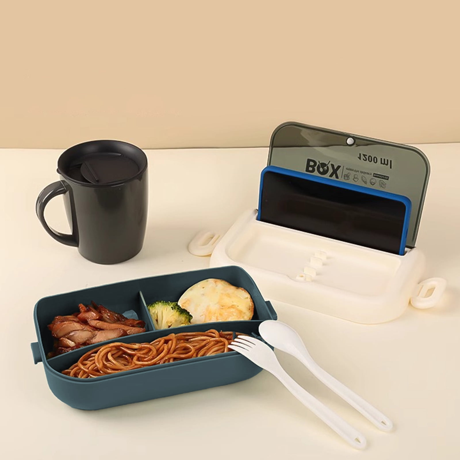 Djunllk 1200ml Lunch Box Sealed Food Storage Box Fresh Keeping Portable ...