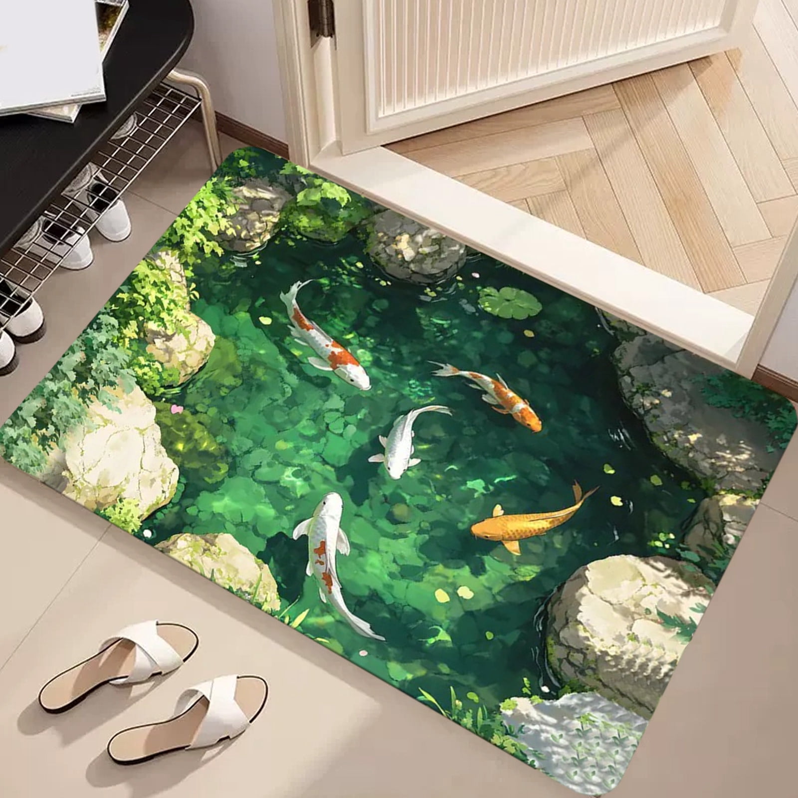 Djunllk 3D Visual Effect Door Mat - Realistic Visual Impact Absorbent ...