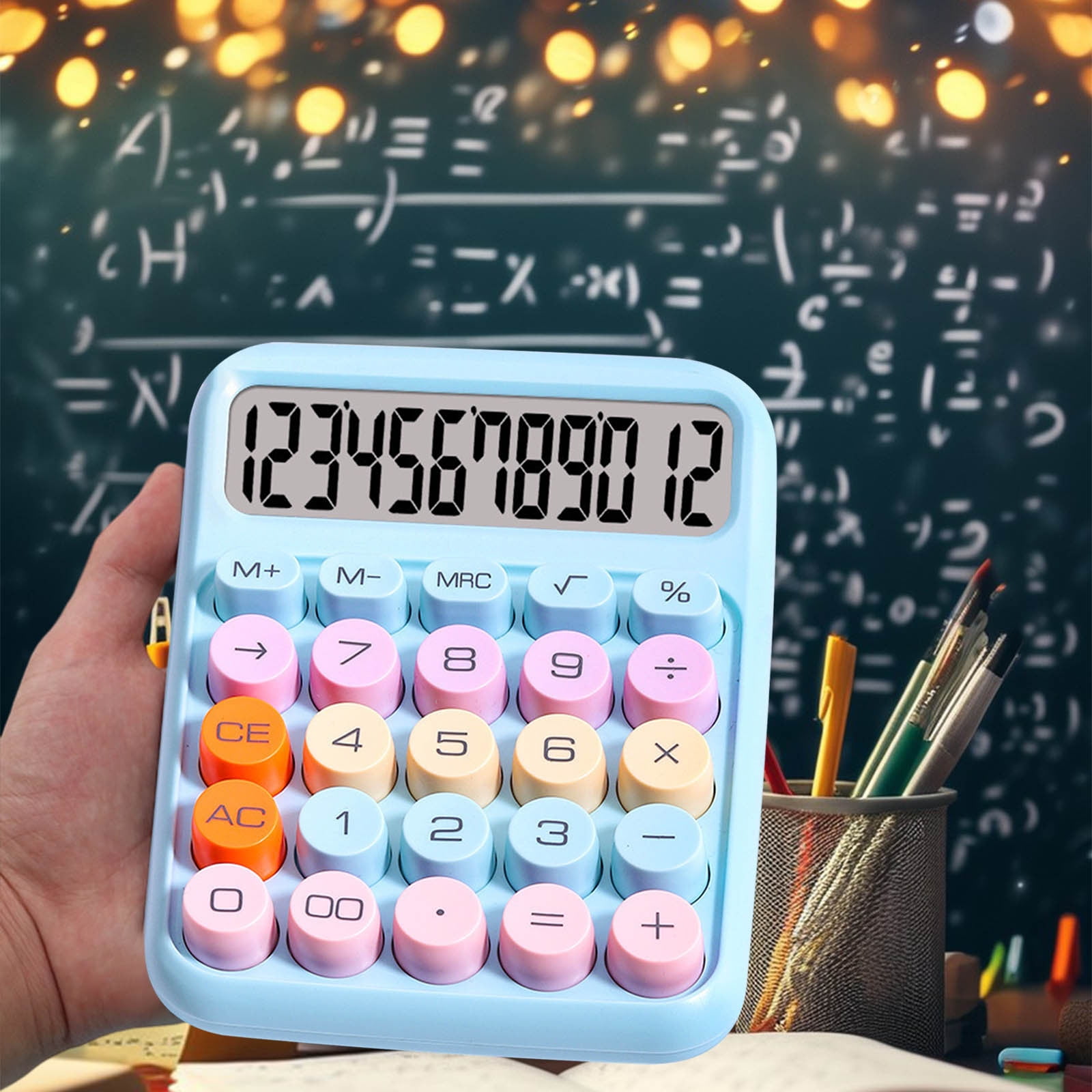 Djunllk Calculator - 12 Digits Portable Cute Candy Dopamine Color ...