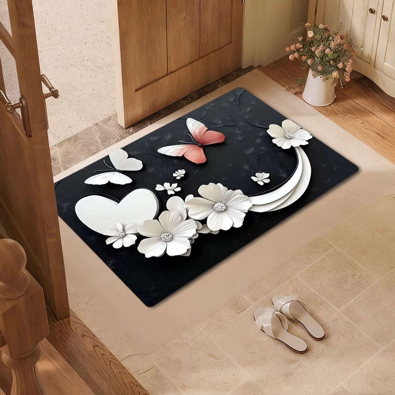 Djunllk Decorative Door Mat - Non Slip & Stain Resistant Floor Mat ...